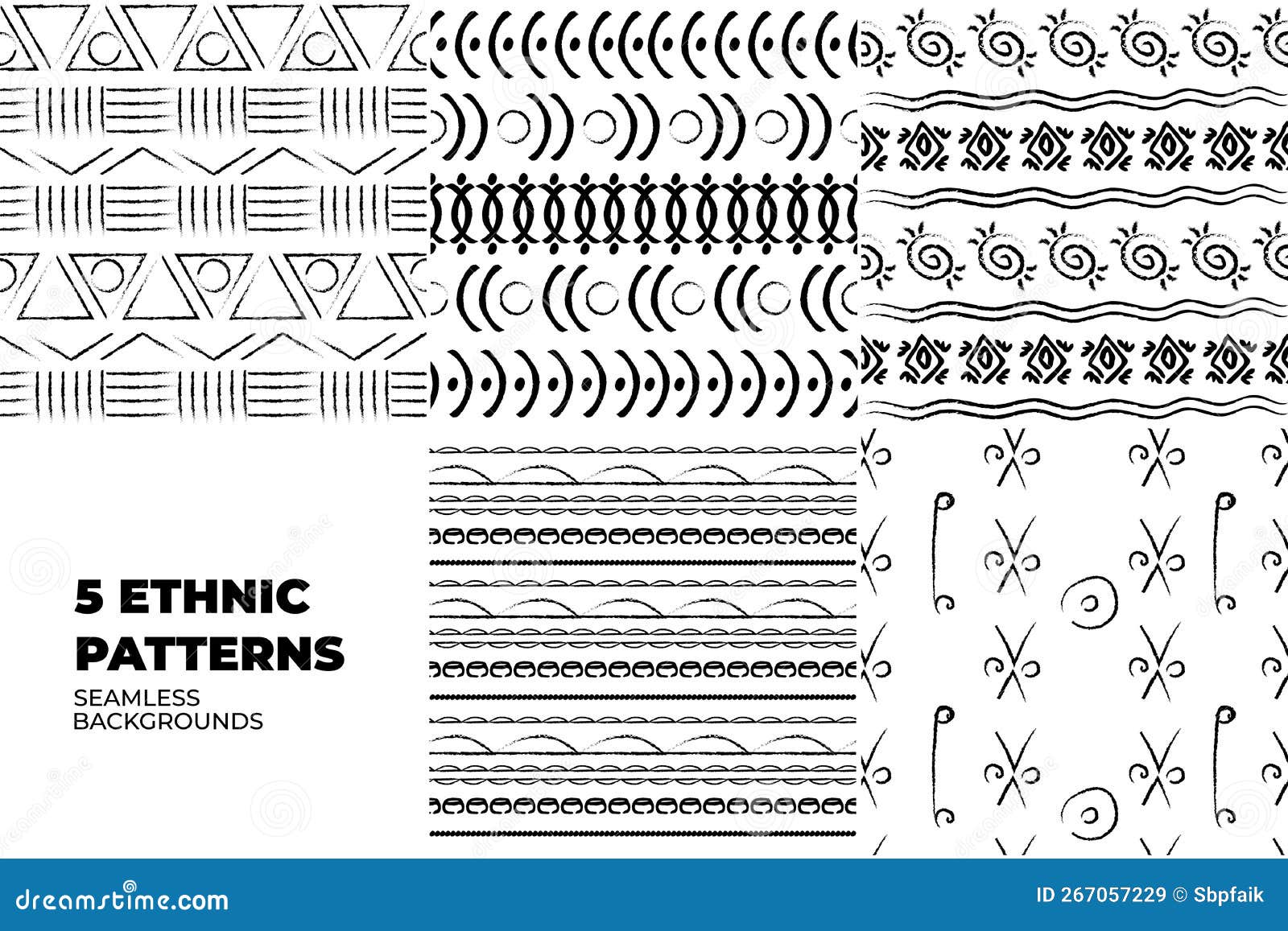 African Ethnic Pattern Set stock vector. Illustration of aboriginal ...