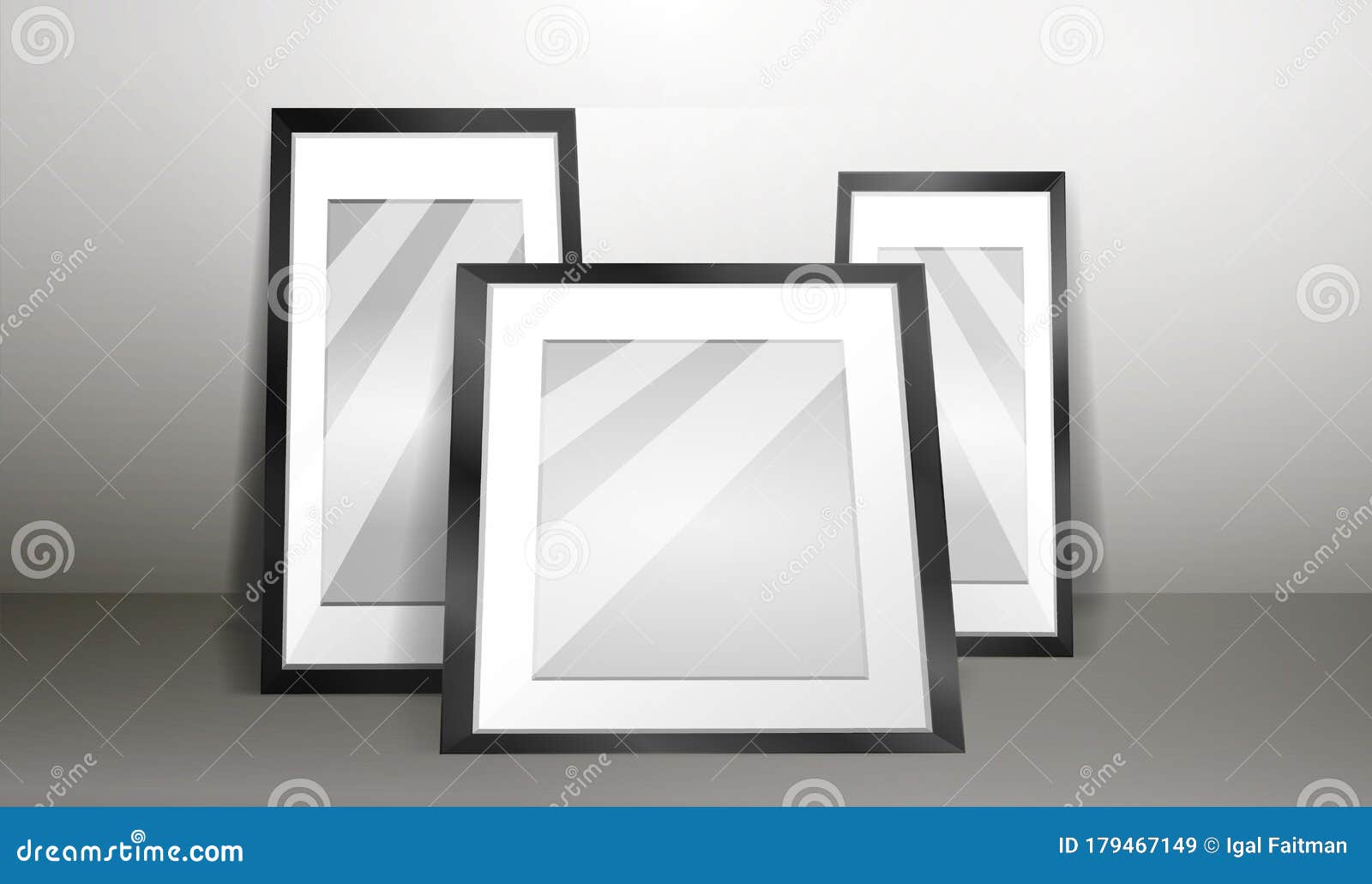 Collection of Vector Simple Elegant Minimalist Empty Frames Placed on ...