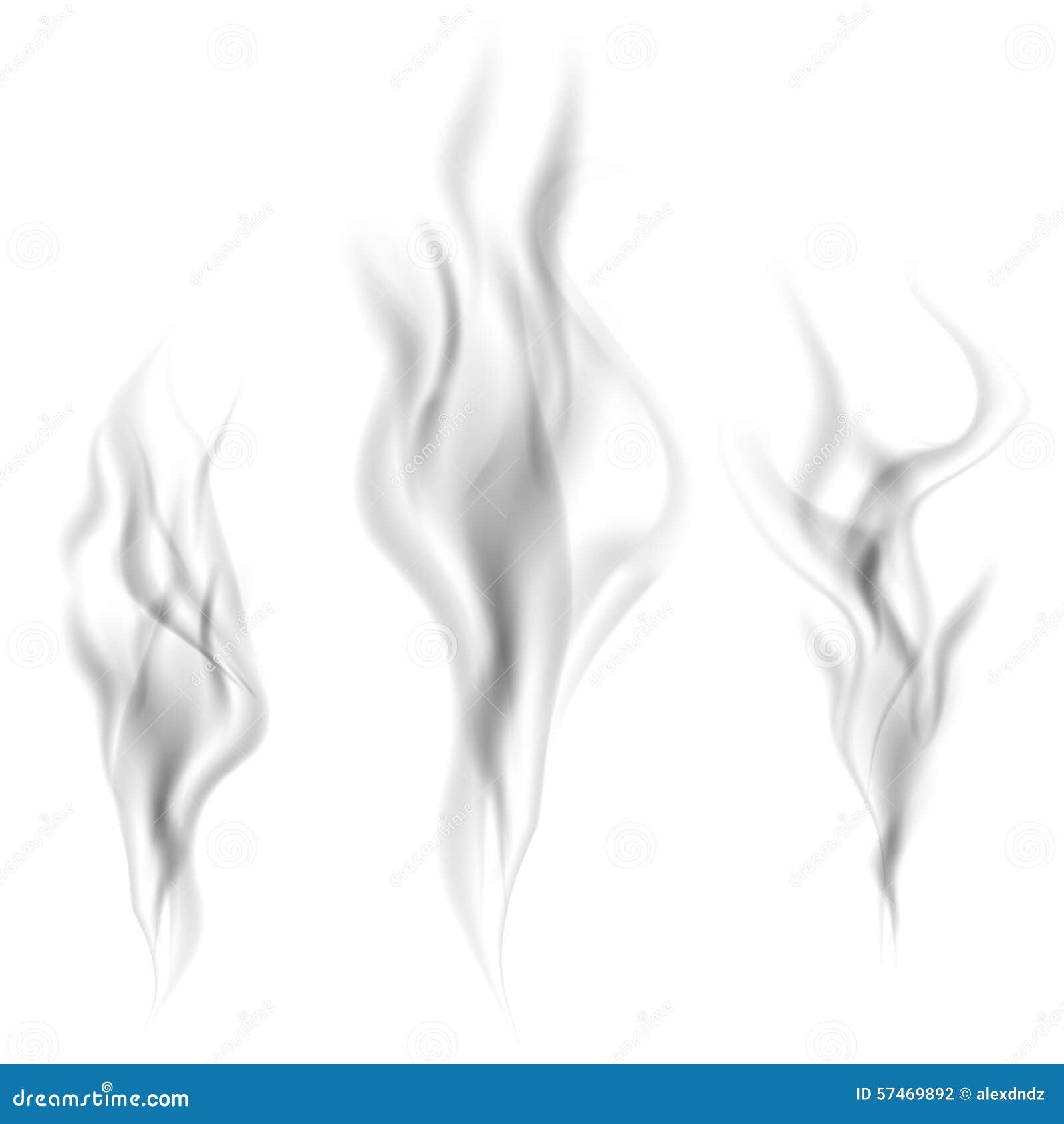Collection of vector smoke stock vector. Illustration of abstraction ...