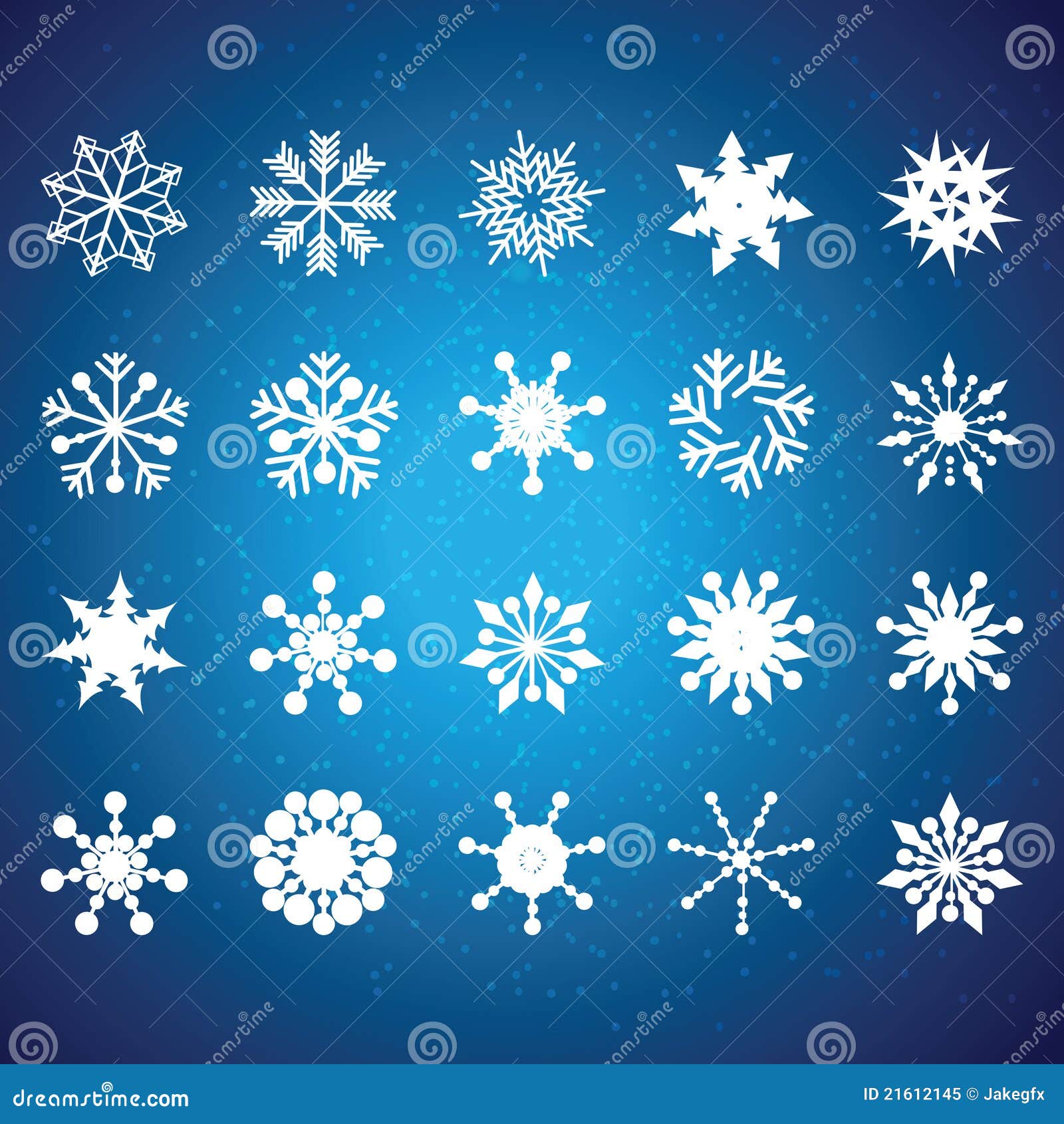 Collection of Vector Snowflakes Stock Vector - Illustration of icon ...