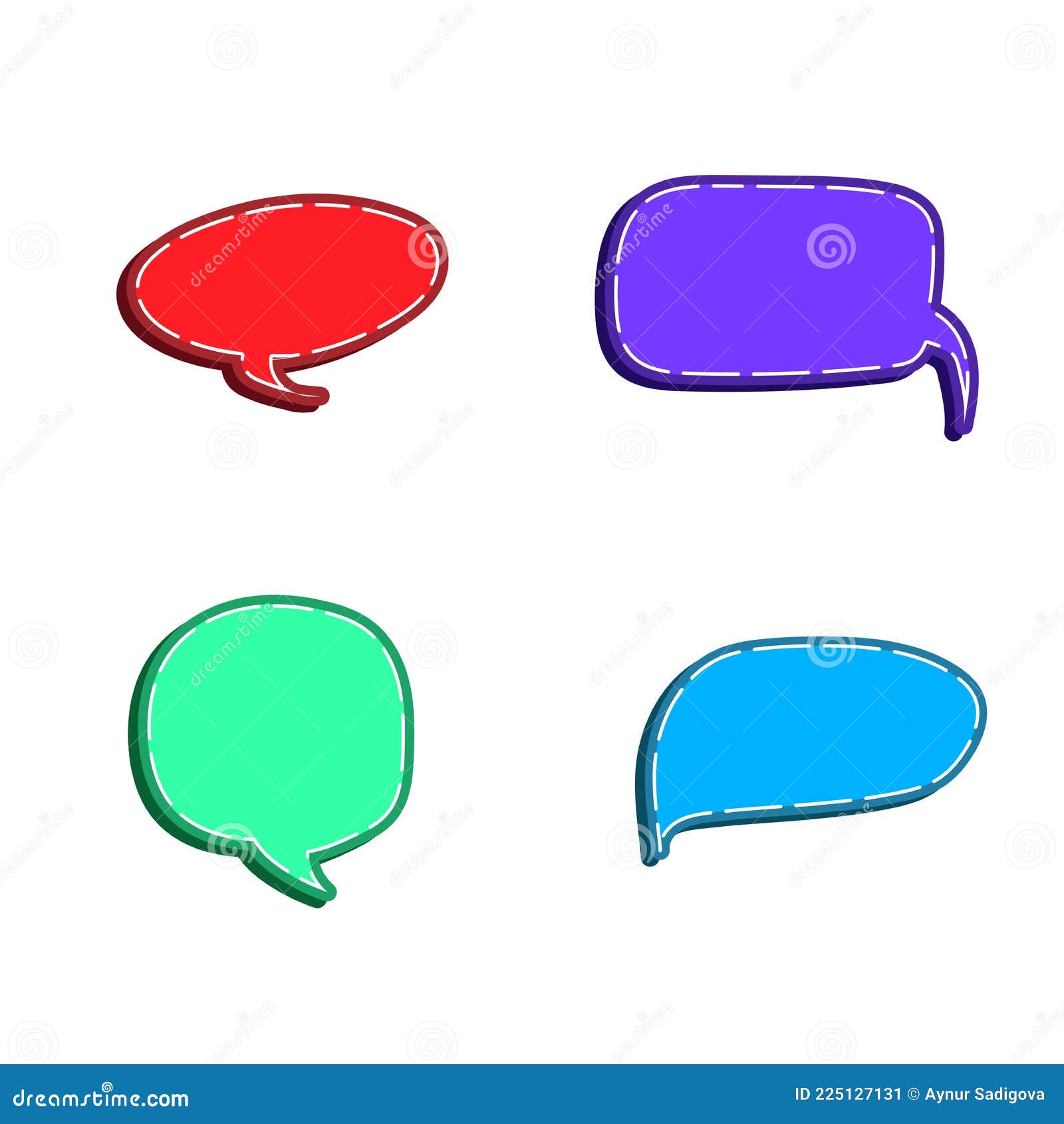 A Collection of Vector Speech and Thought Communication Bubbles Eps 10 ...