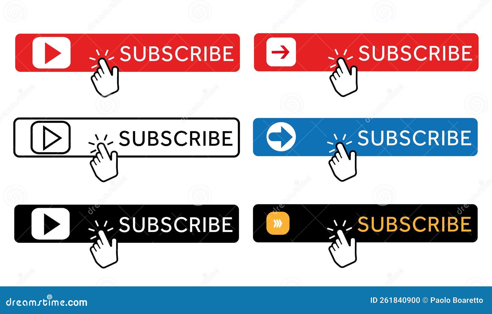 Collection of Vector Subscribe Now Horizontal Banner. Stock ...