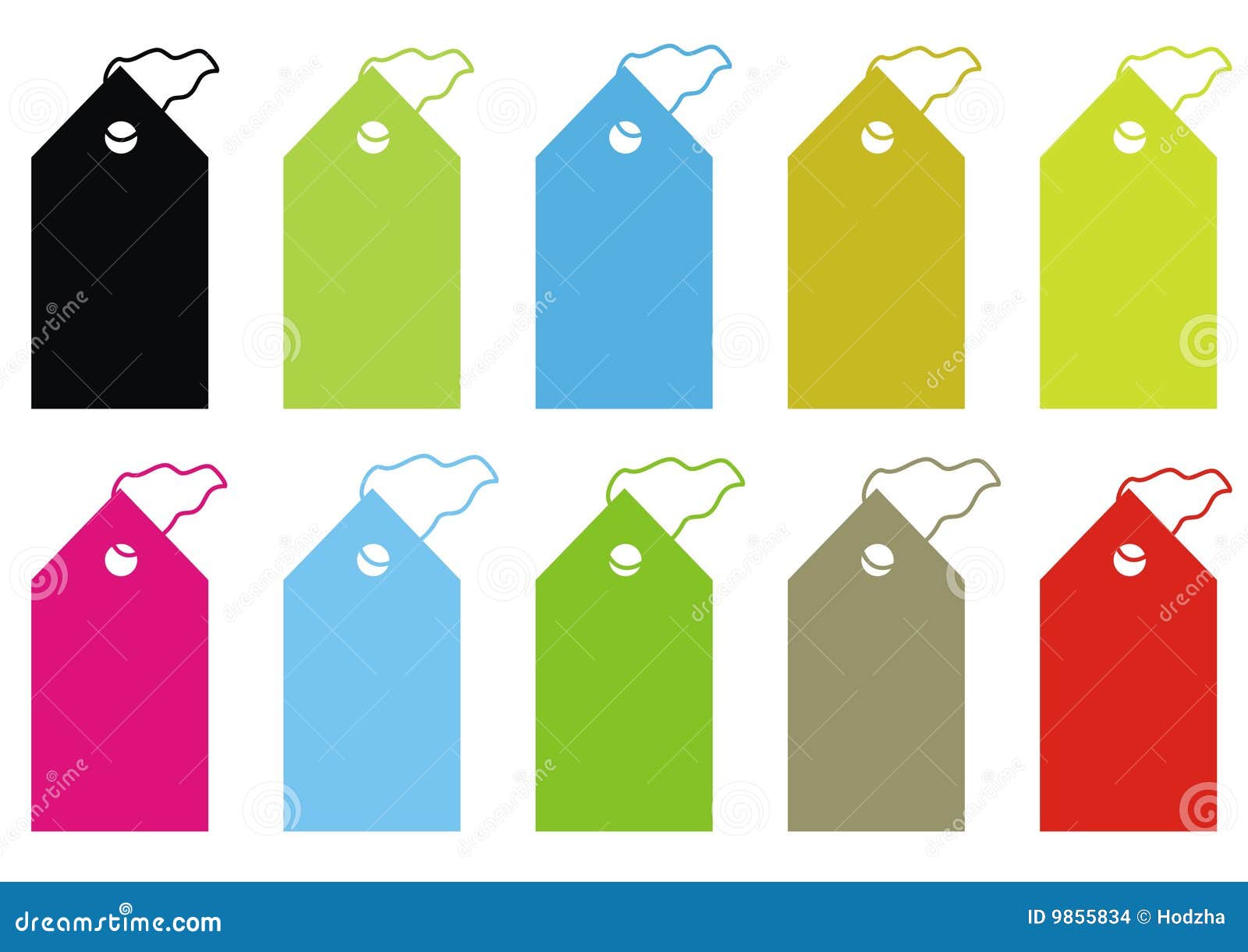 Collection of vector tags stock vector. Illustration of price - 9855834