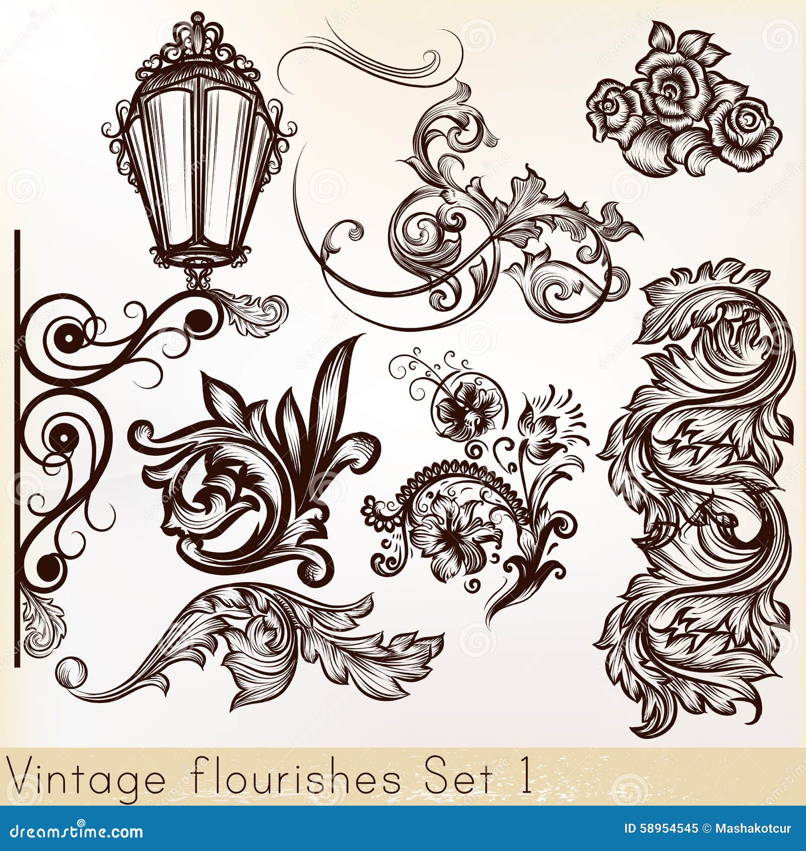 Collection vector vintage stock vector. Illustration of greeting - 58954545