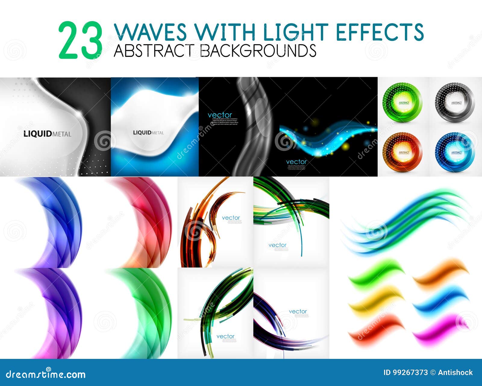 Collection of Vector Wave Templates Stock Vector - Illustration of ...
