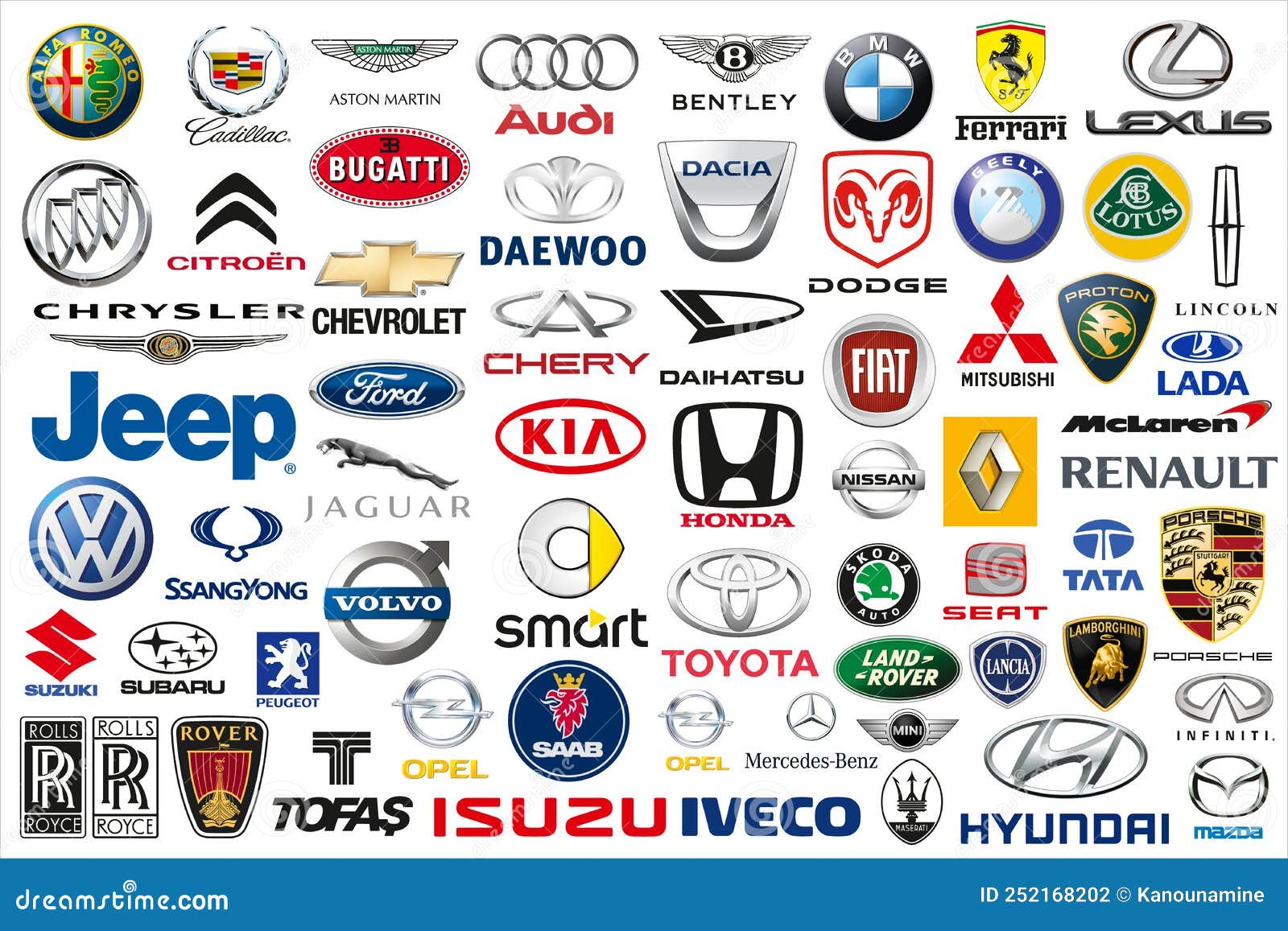 Collection Vectorielle De Marque De Voitures Photographie éditorial ...