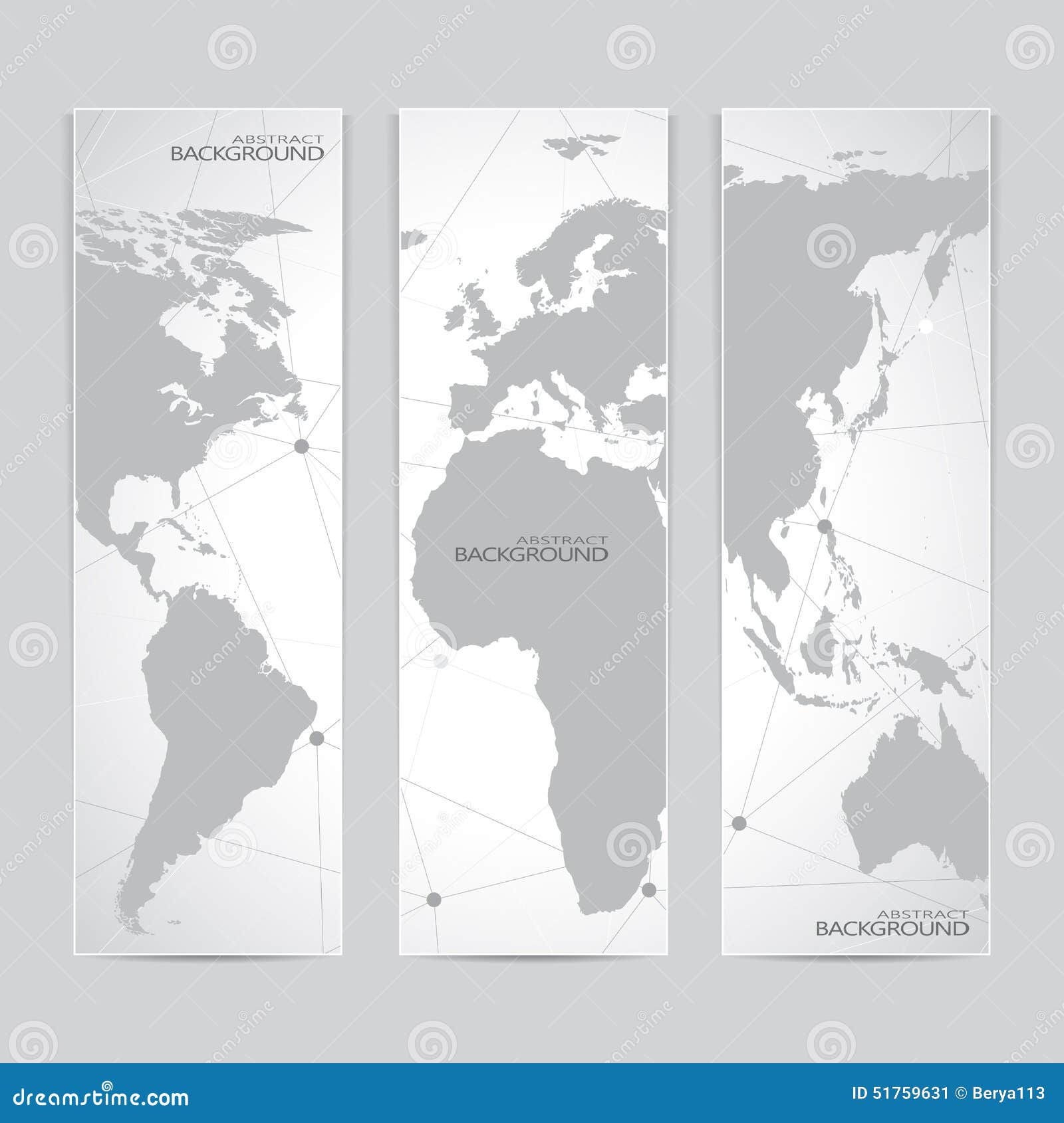 Collection Vertical Banner Design. World Map Stock Vector ...