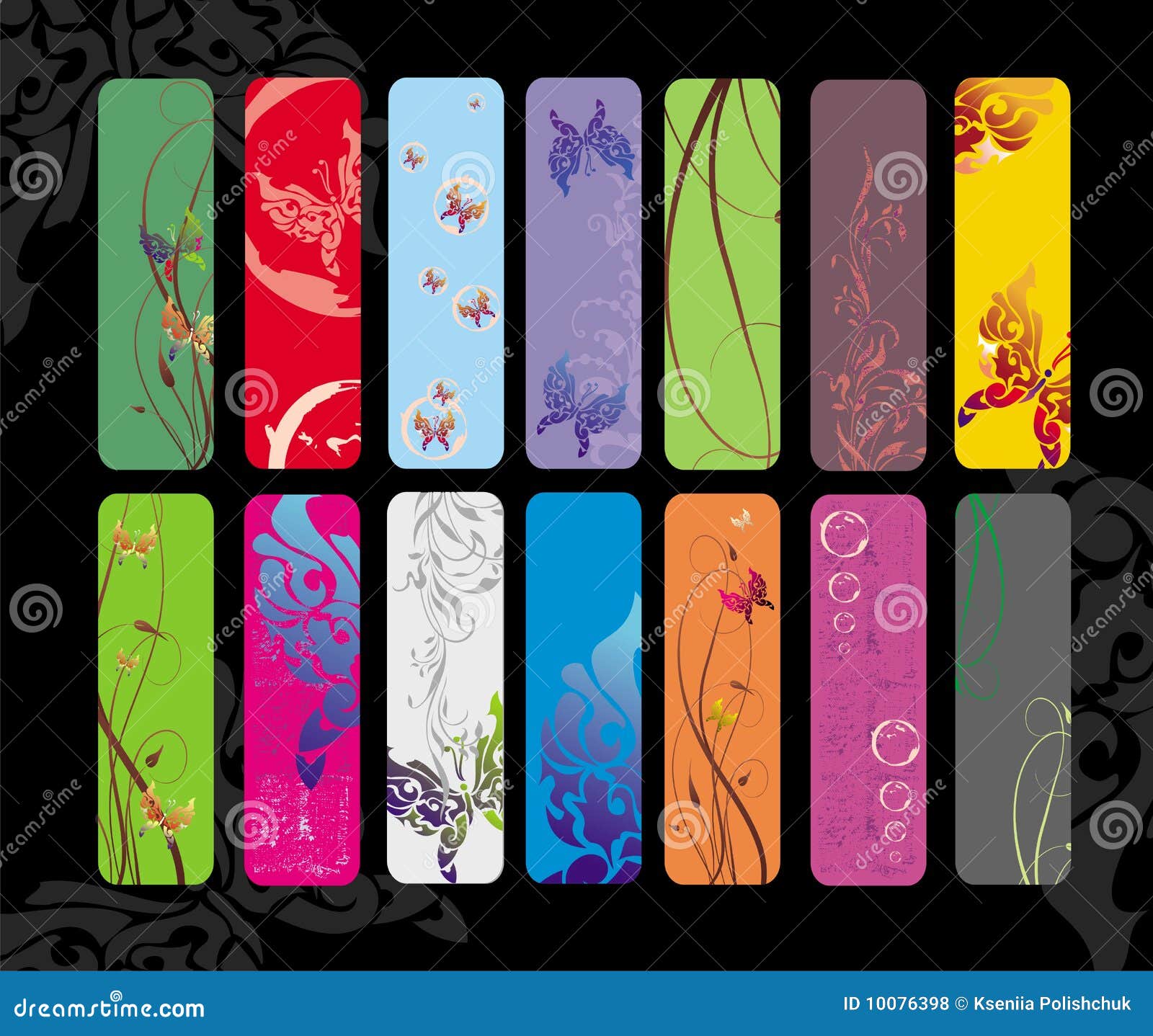 Collection vertical tags. stock vector. Illustration of template - 10076398