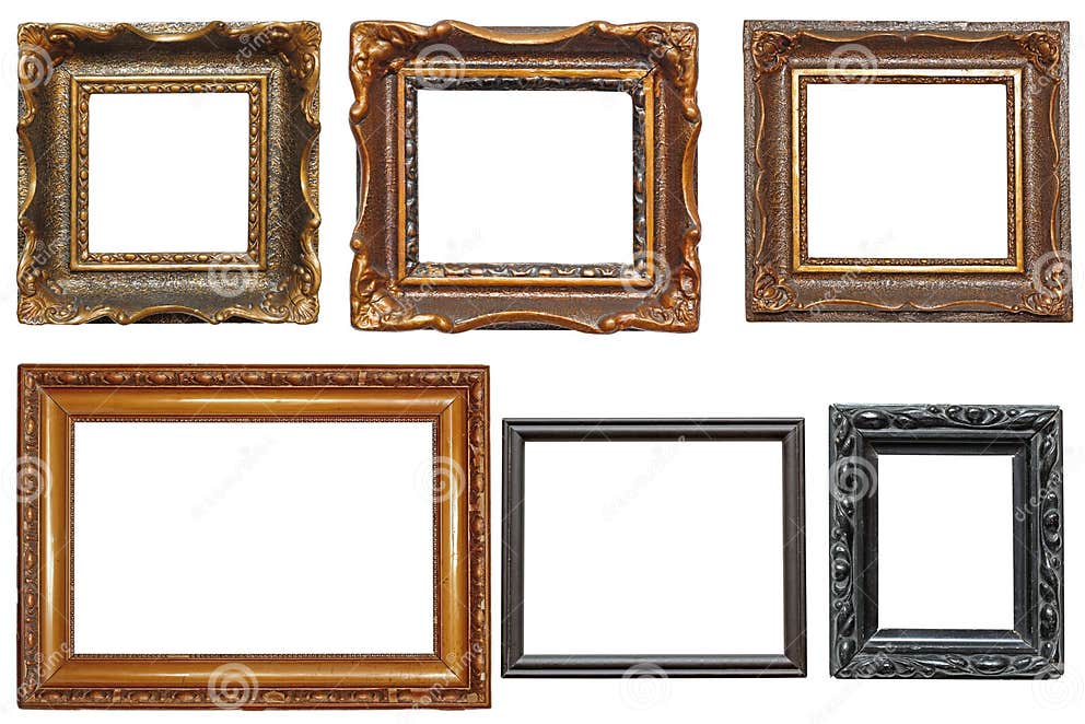 Collection of Very Old Painting Frames Stock Image - Image of frame ...