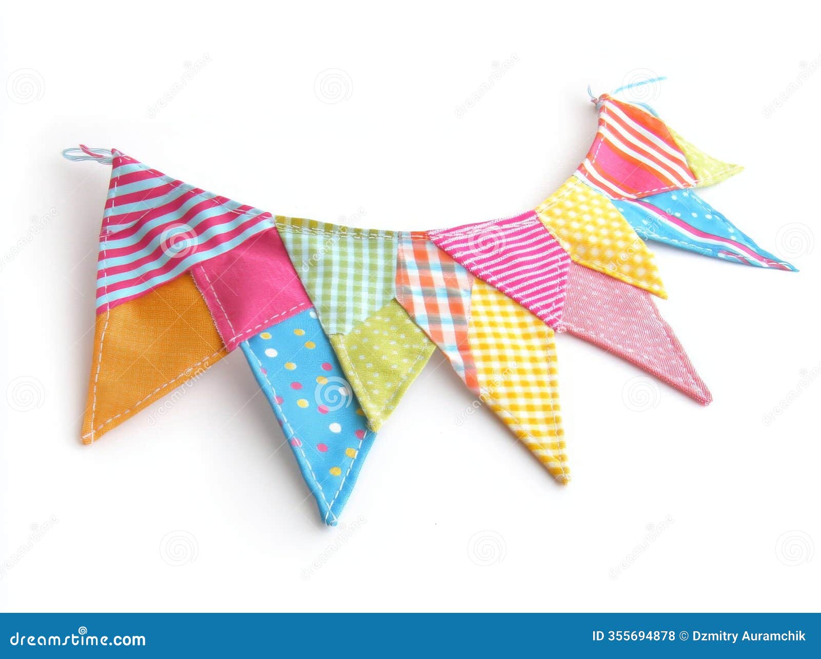 Collection of Vibrant Party Pennant Triangles on a Clear Transparent ...