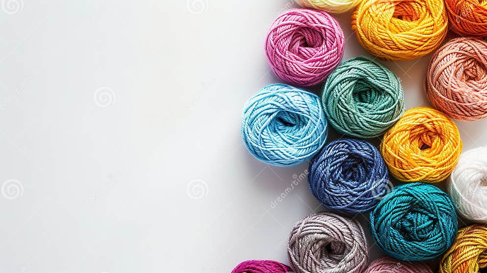 A Collection of Vibrant Yarn Rolls Neatly Arranged in a Grid Pattern ...
