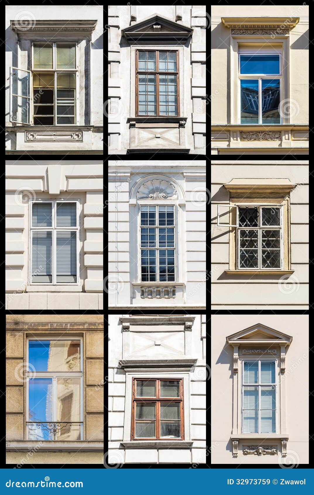Collection of Vienna Windows Stock Image - Image of closeup, glass ...
