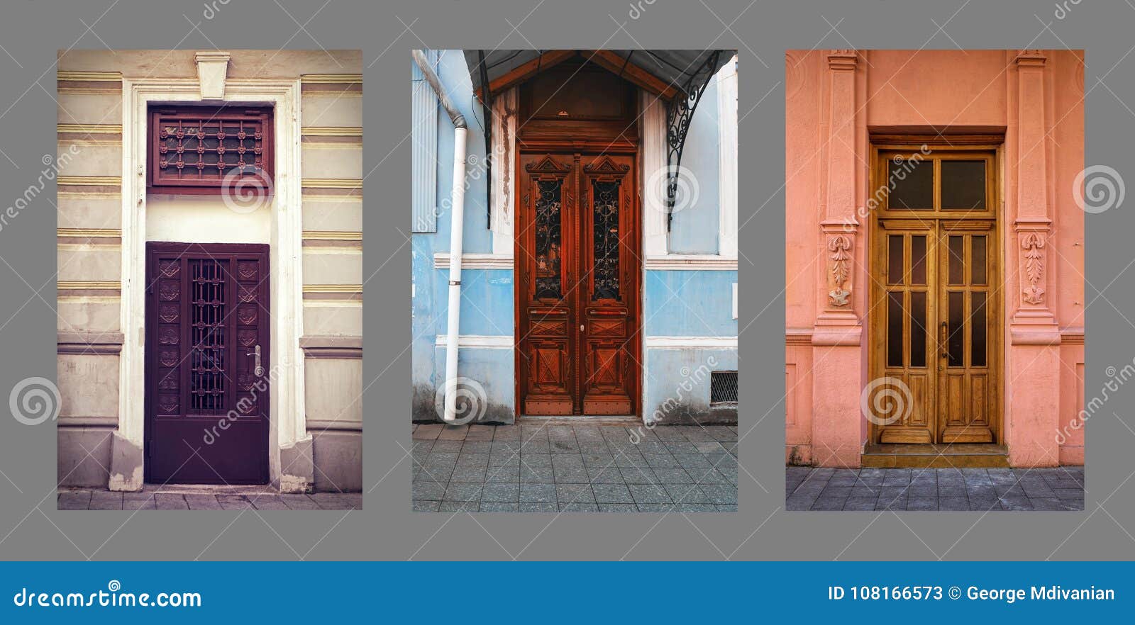 Collection of Vintage Doors Stock Image - Image of ancient, detail ...