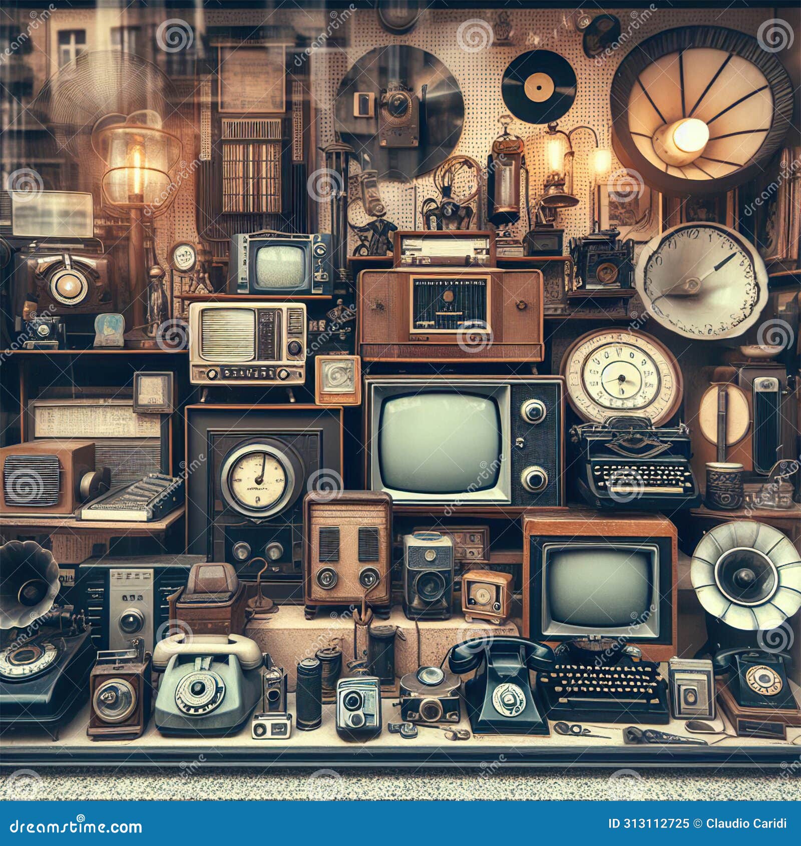 A Collection of Vintage Electronic Objects from the 1950s Stock ...