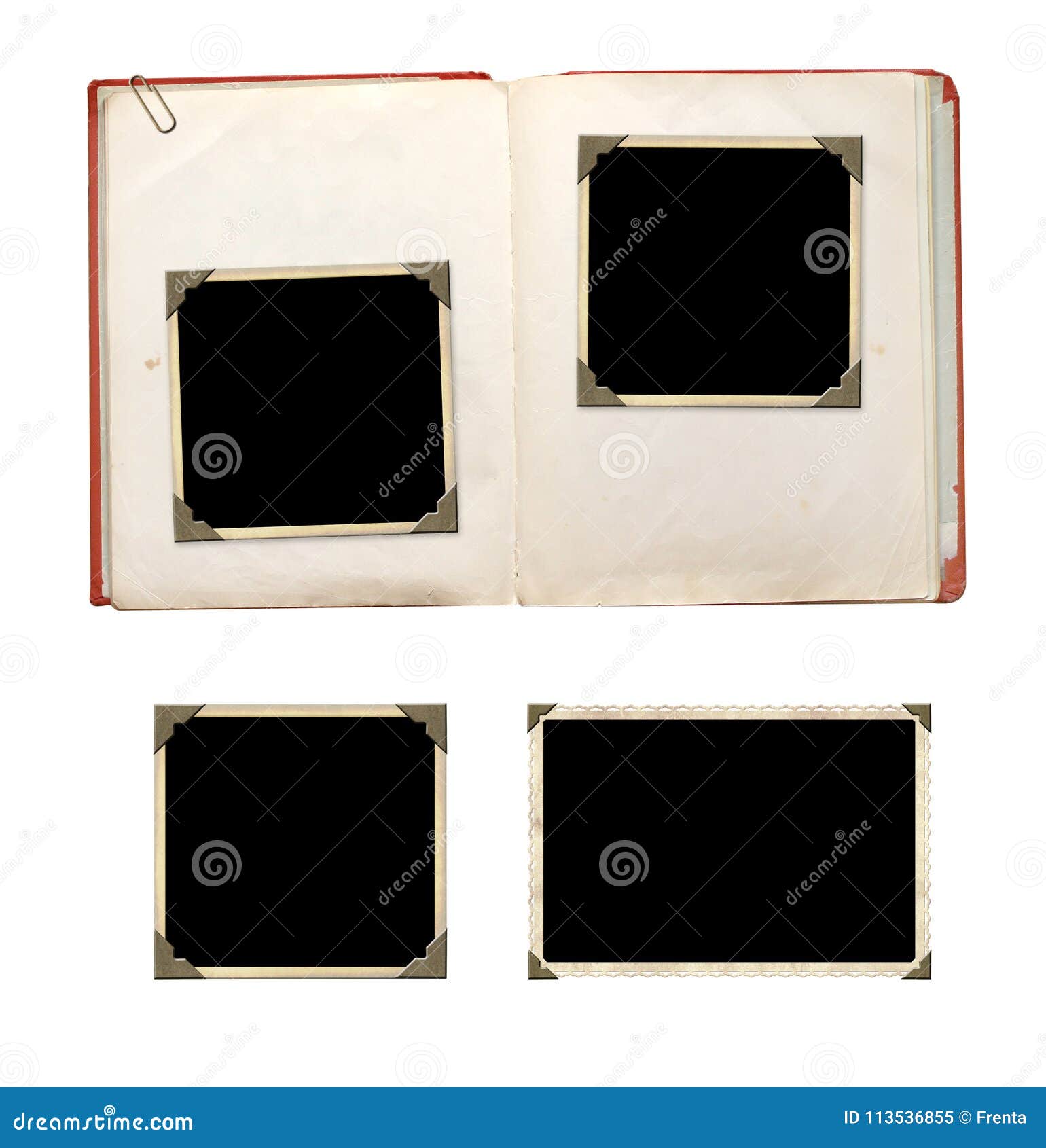 Collection of Vintage Elements for Scrapbooking Stock Image - Image of ...