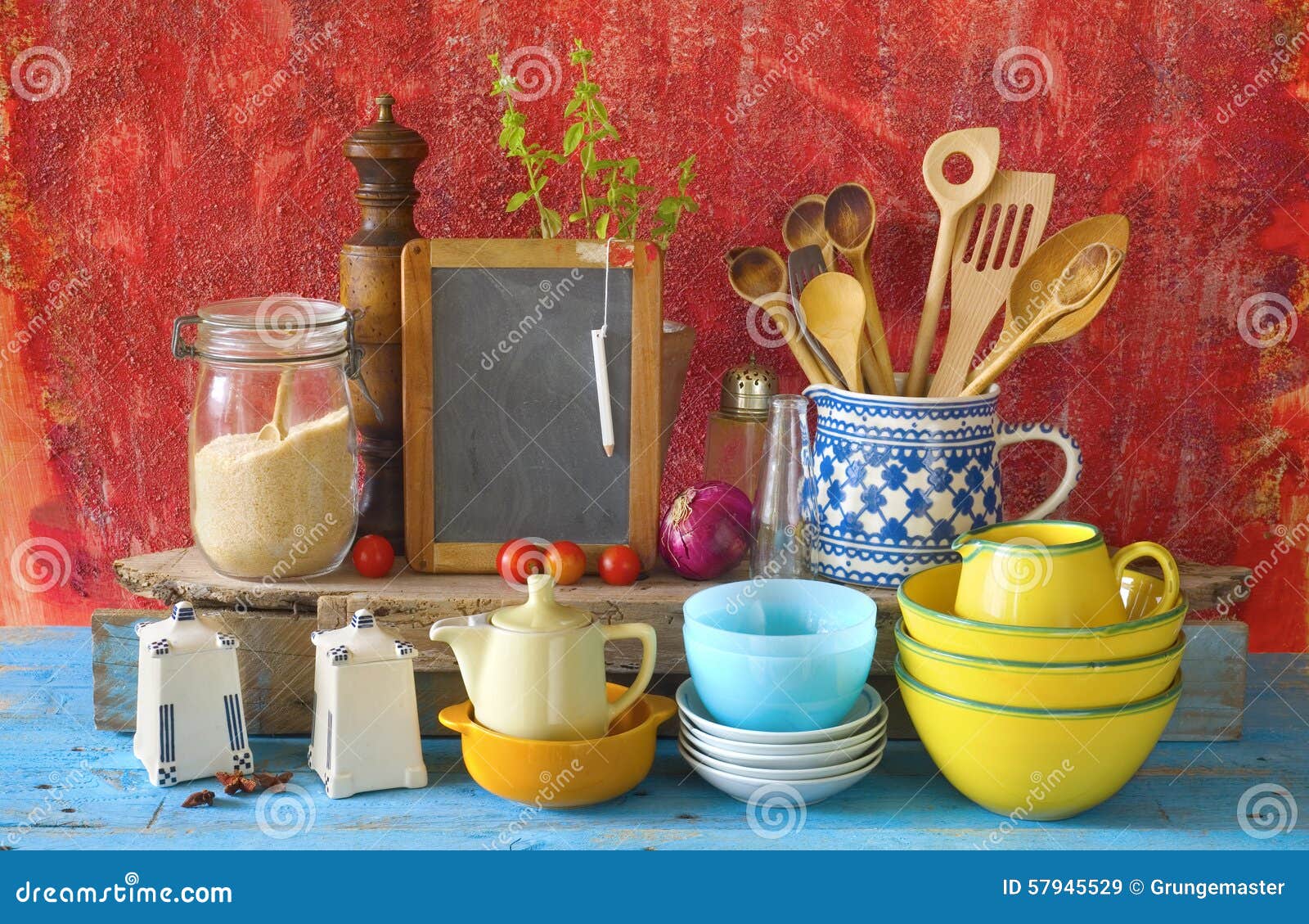Collection of Vintage Kitchenware, Stock Image - Image of nostalgic ...