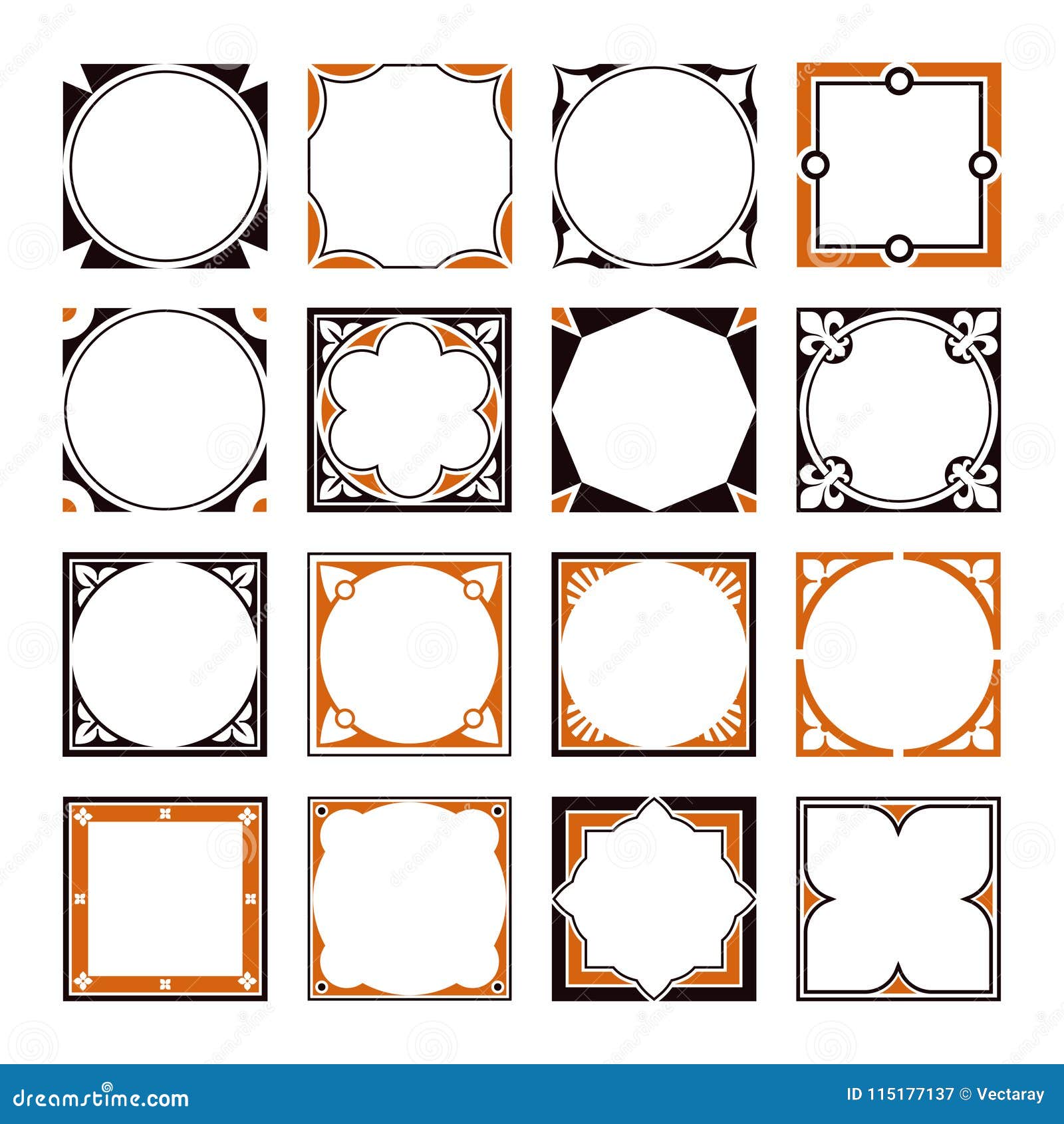 Vintage Square Frame Border