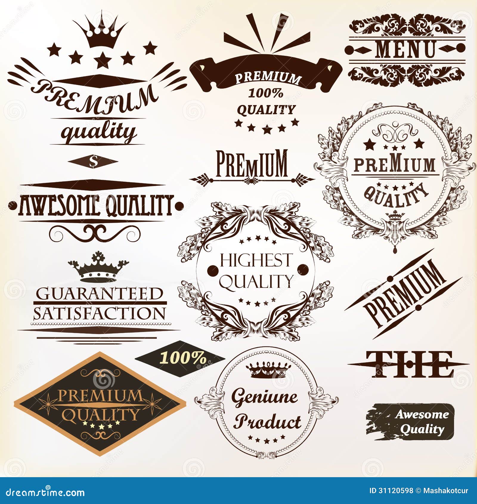 Collection of Vintage Vector Labels Best and Premium Quality Stock ...