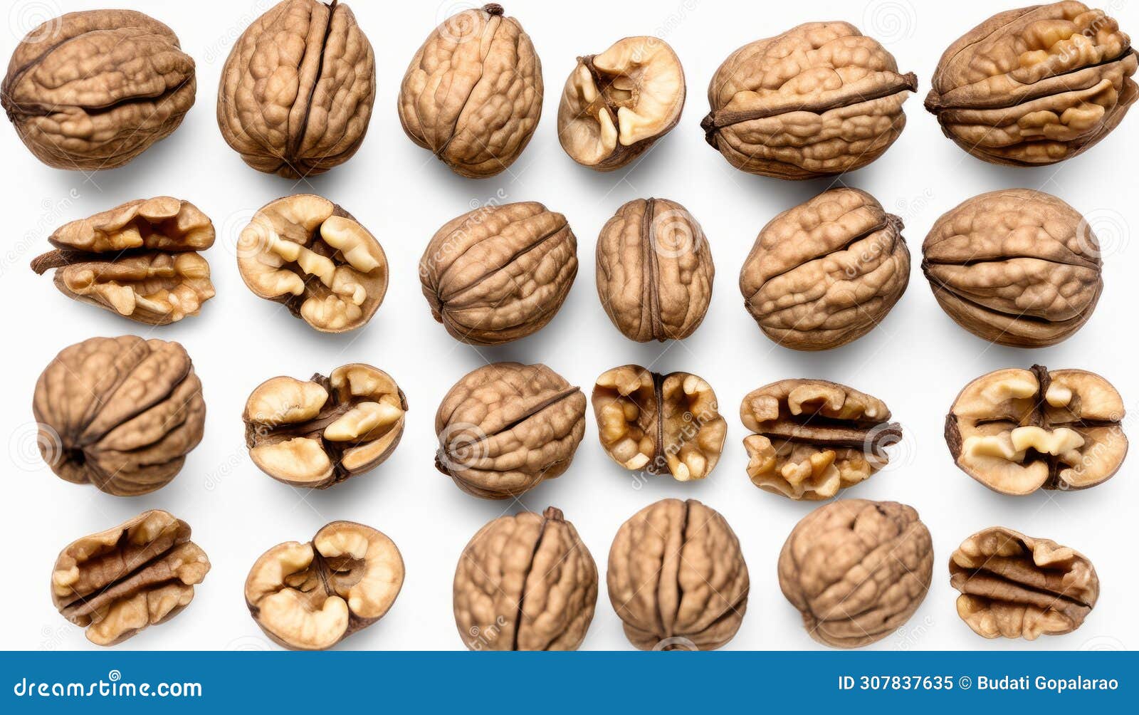 A Collection of Walnuts, Both Whole and Cracked, Showcasing Their ...