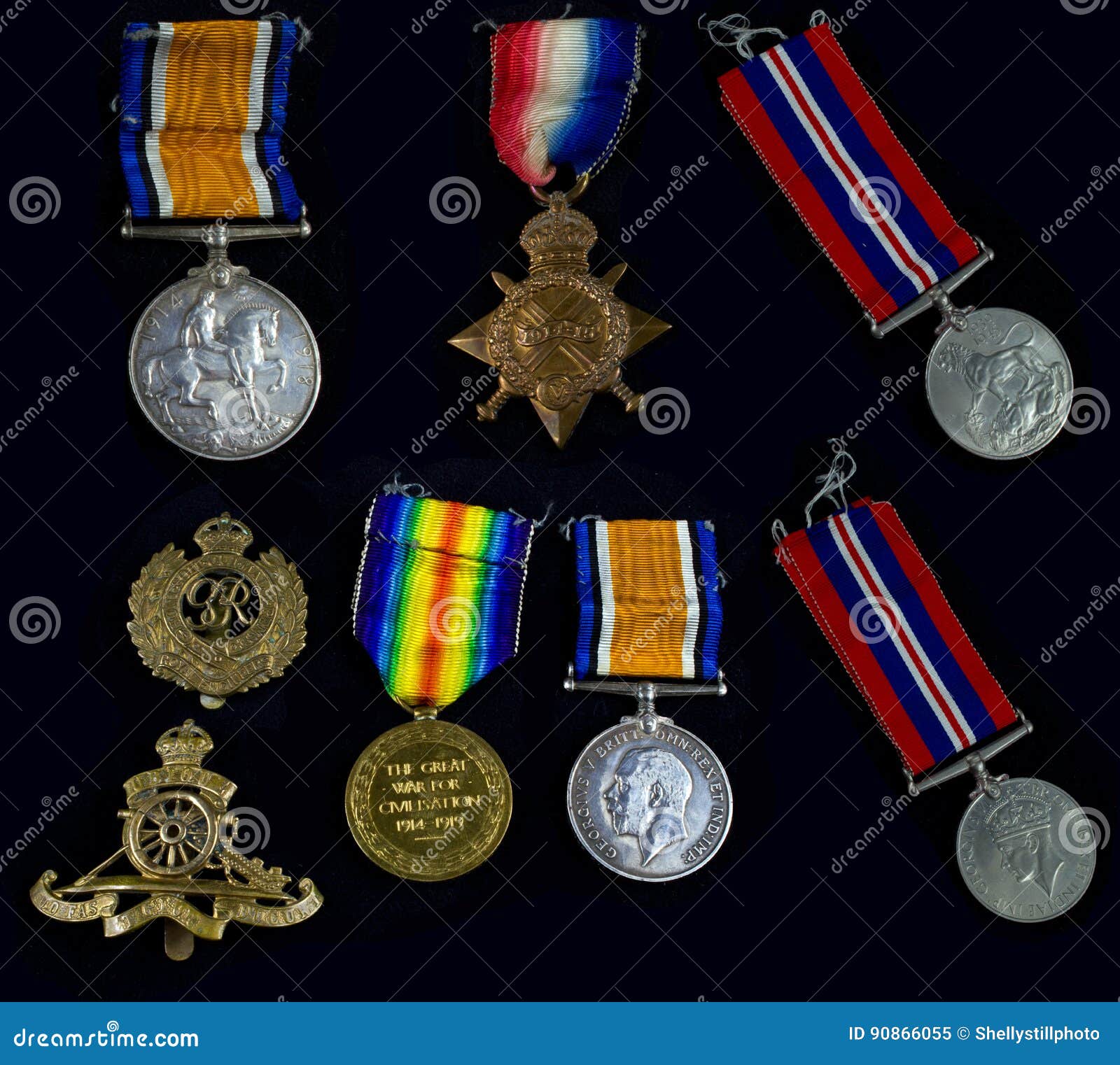 Collection of War Medals stock image. Image of vintage - 90866055