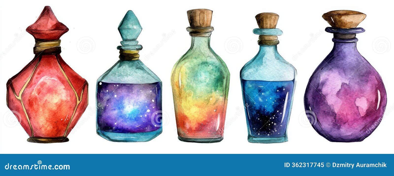 A Collection of Watercolor Illustrations Featuring Enchanted Glass ...