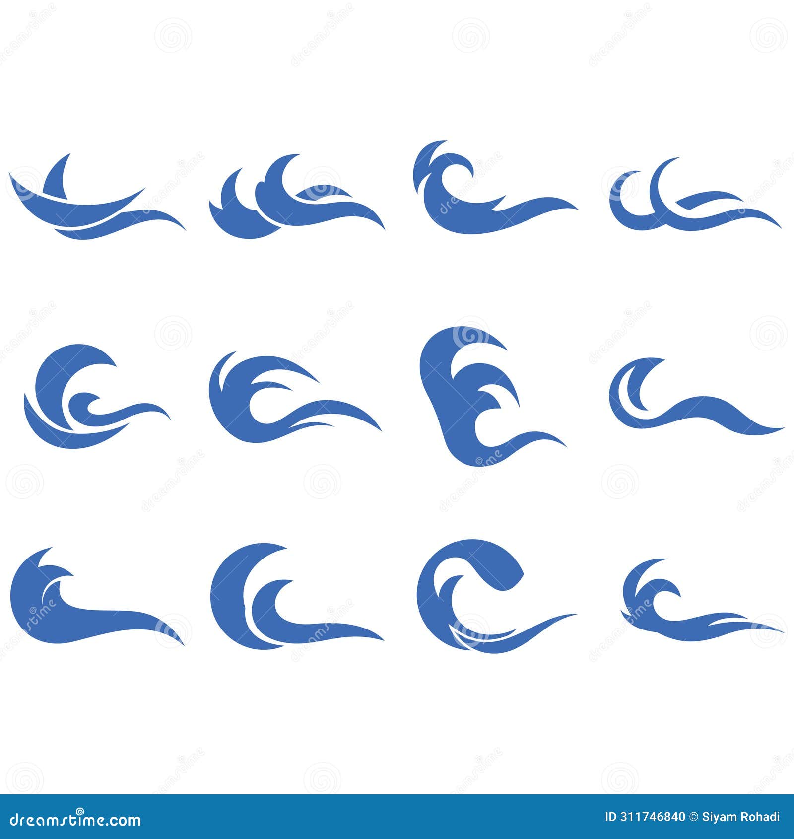 Collection of wave logos stock vector. Illustration of pattern - 311746840