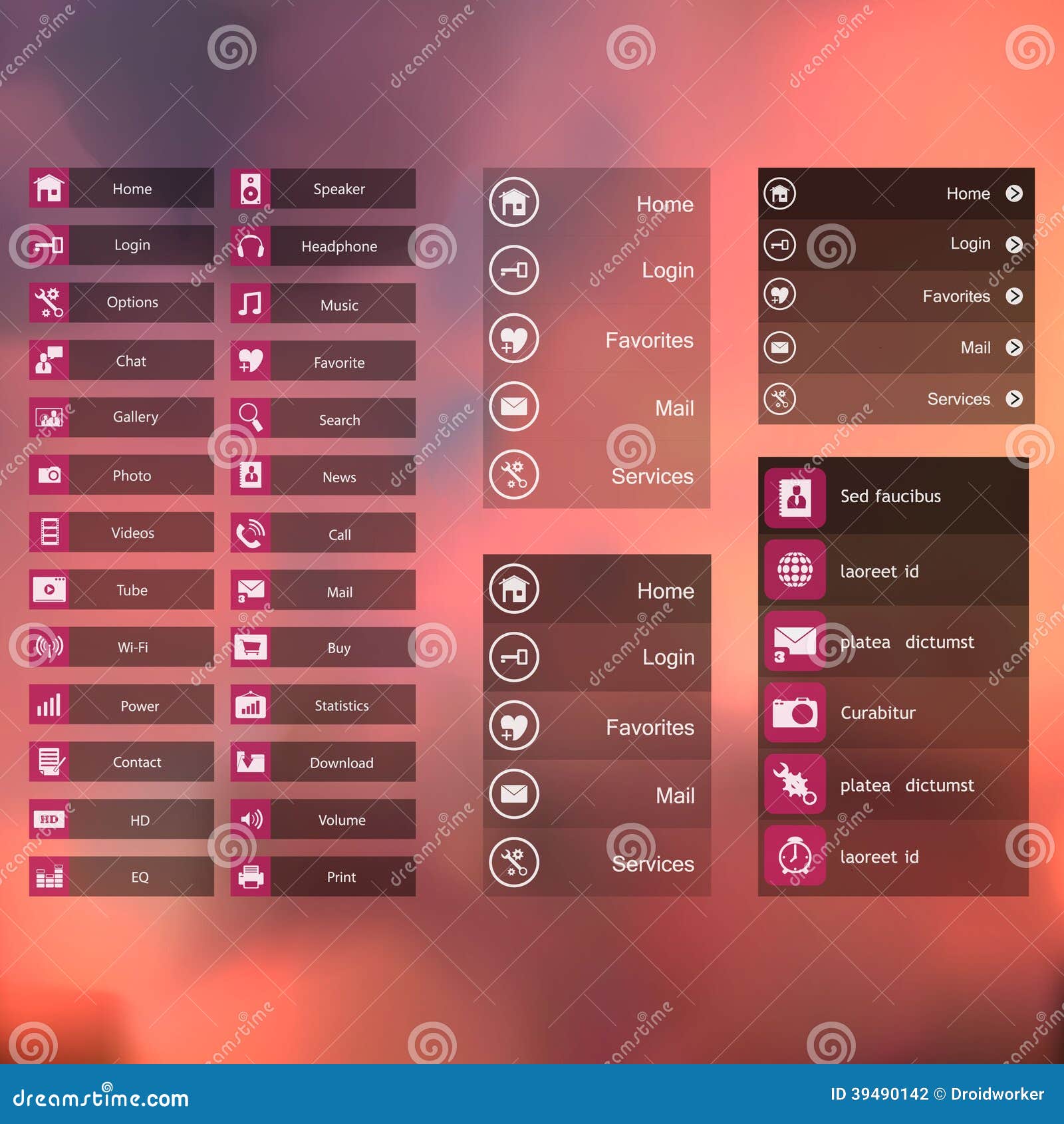 A Collection of Web Buttons Stock Vector - Illustration of design, idea ...