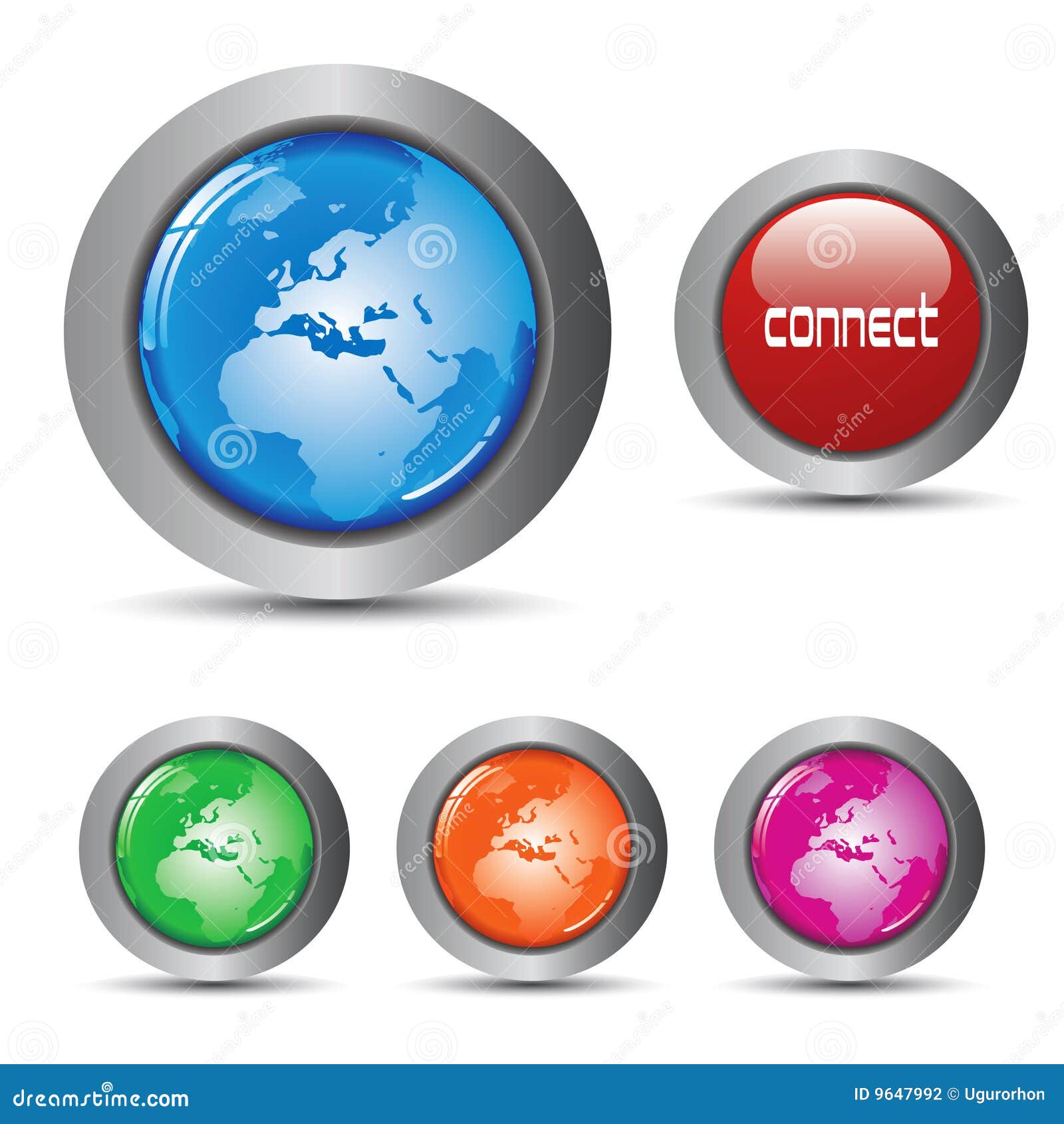 Collection of Web Buttons -EPS Vector- Stock Vector - Illustration of ...