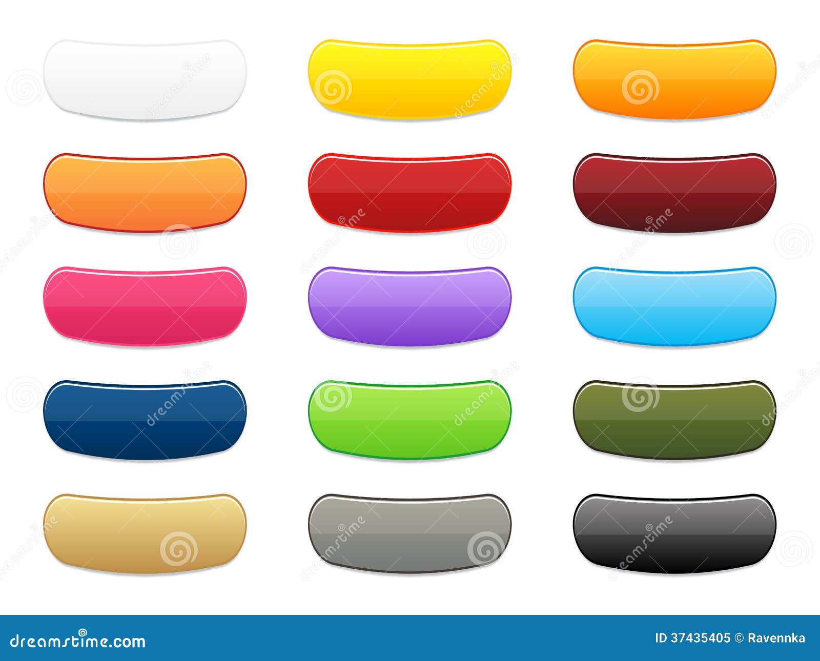 Collection of web buttons stock illustration. Illustration of light ...