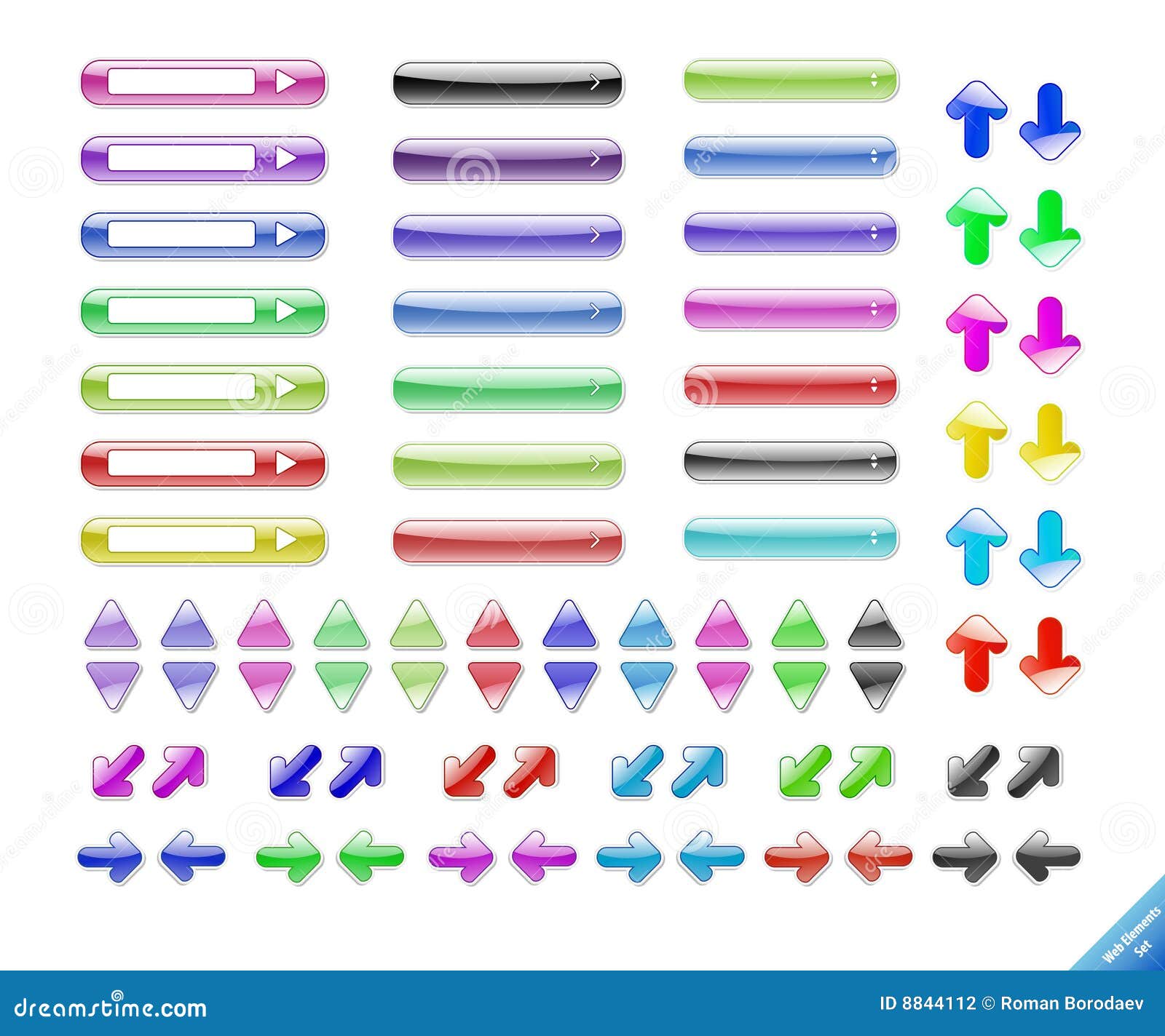 Collection of Web Elements. Stock Vector - Illustration of elements ...