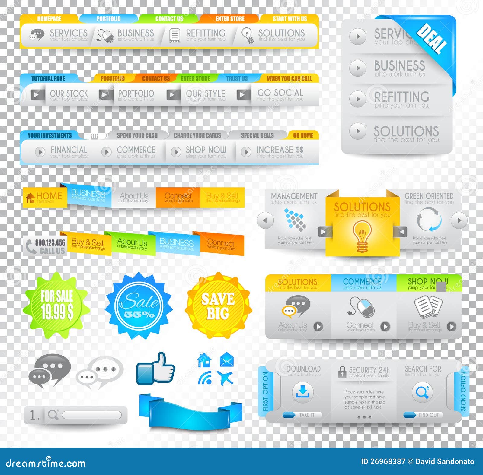 Collection of Web Elements - Various Templates Editorial Photography ...