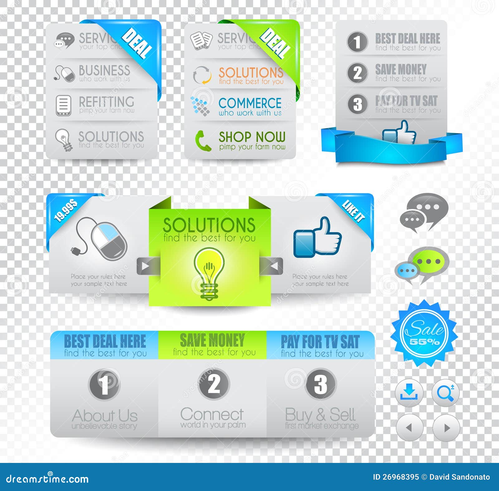 Collection of Web Elements - Various Templates Editorial Image - Image ...