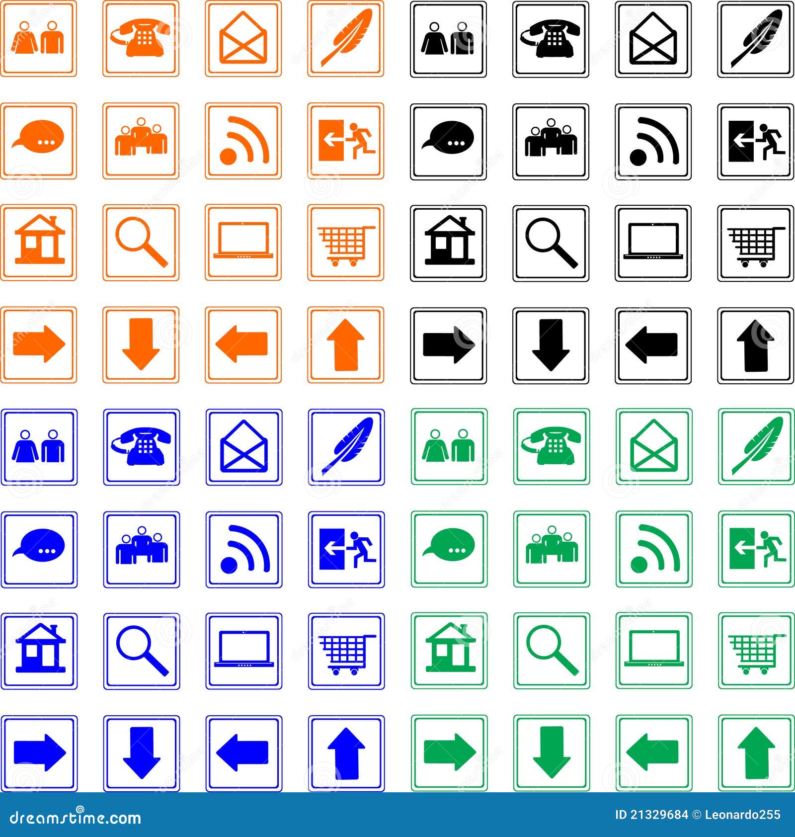 Collection web icon stock vector. Illustration of color - 21329684