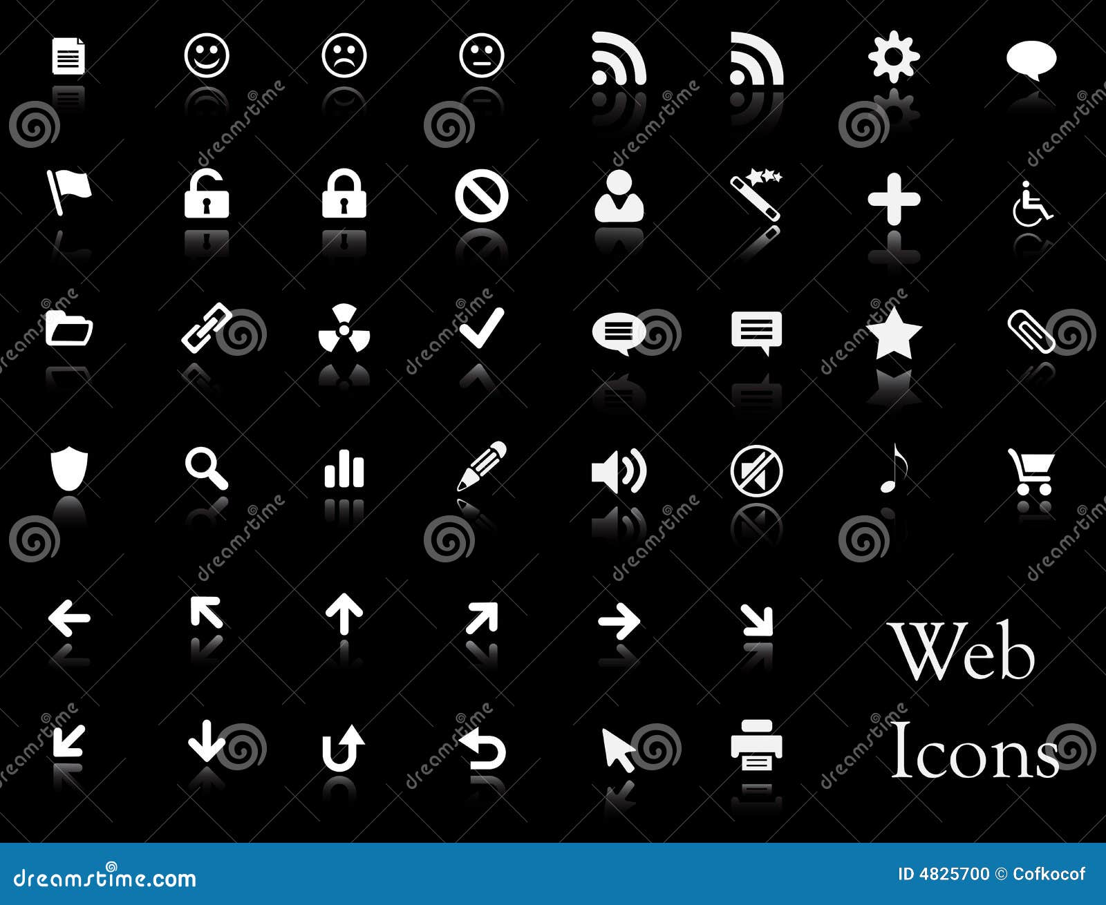 Collection of web icons editorial image. Illustration of lock - 4825700