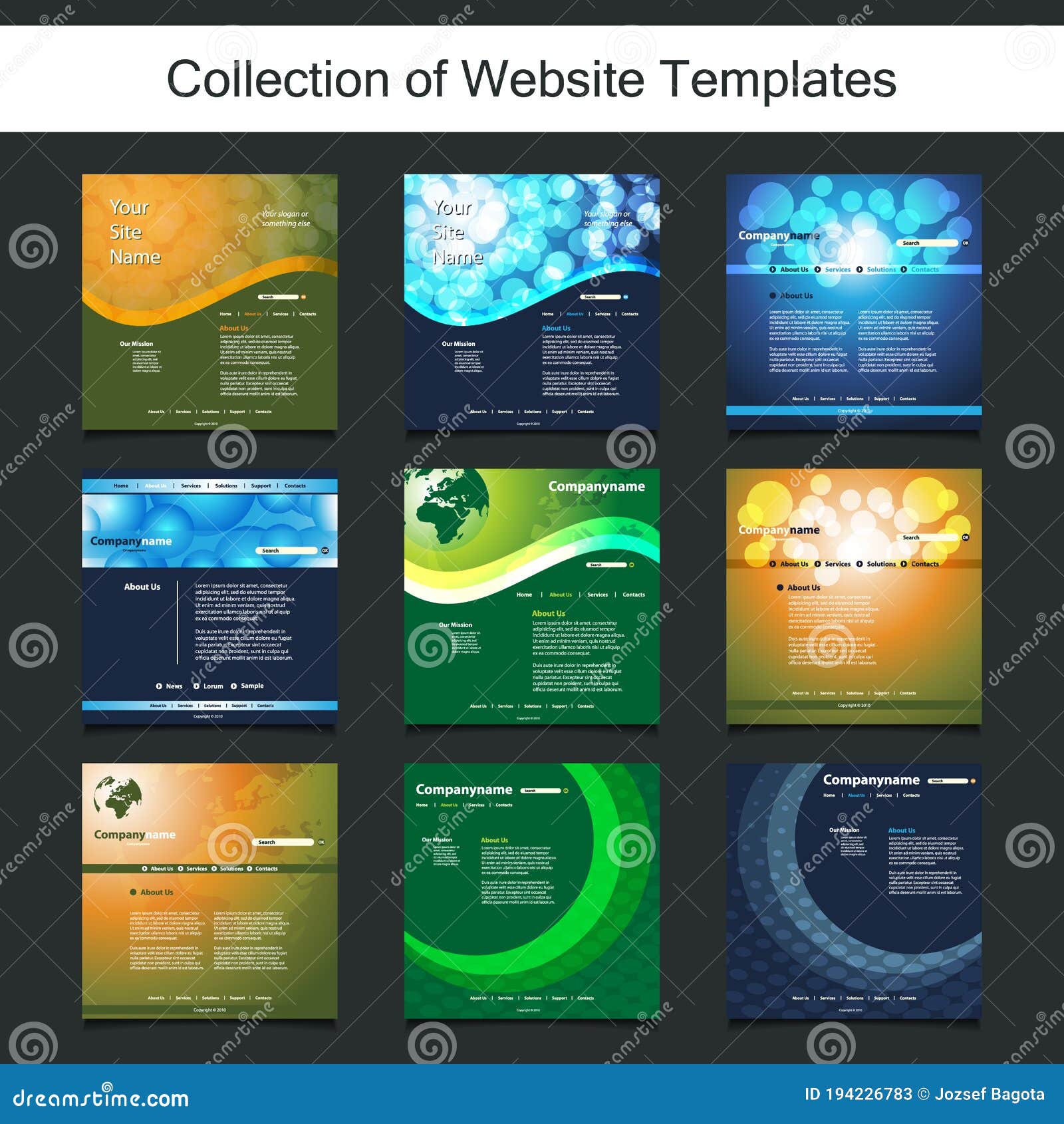 Collection of Website Templates for Your Business - Nine Nice and ...