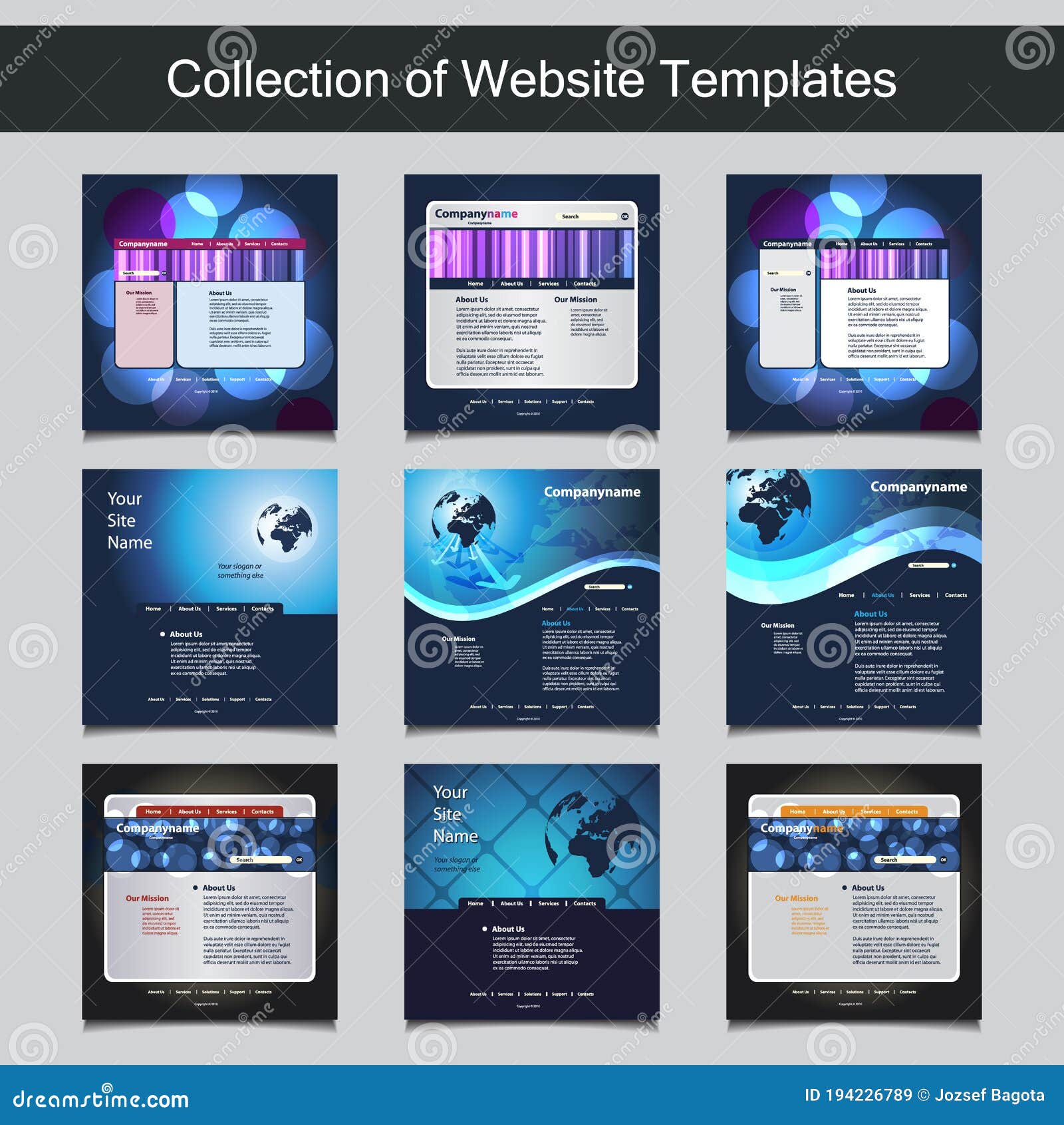 Collection of Website Templates for Your Business - Nine Nice and ...