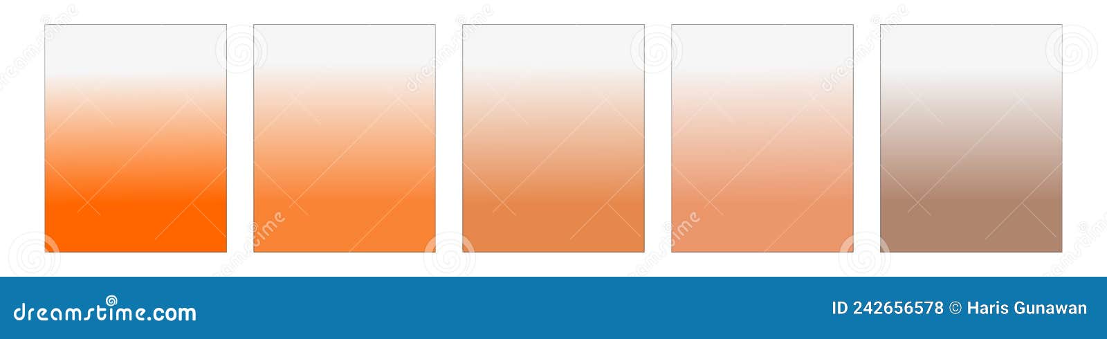Collection of White and Orange Gradient Backgrounds. Vector ...
