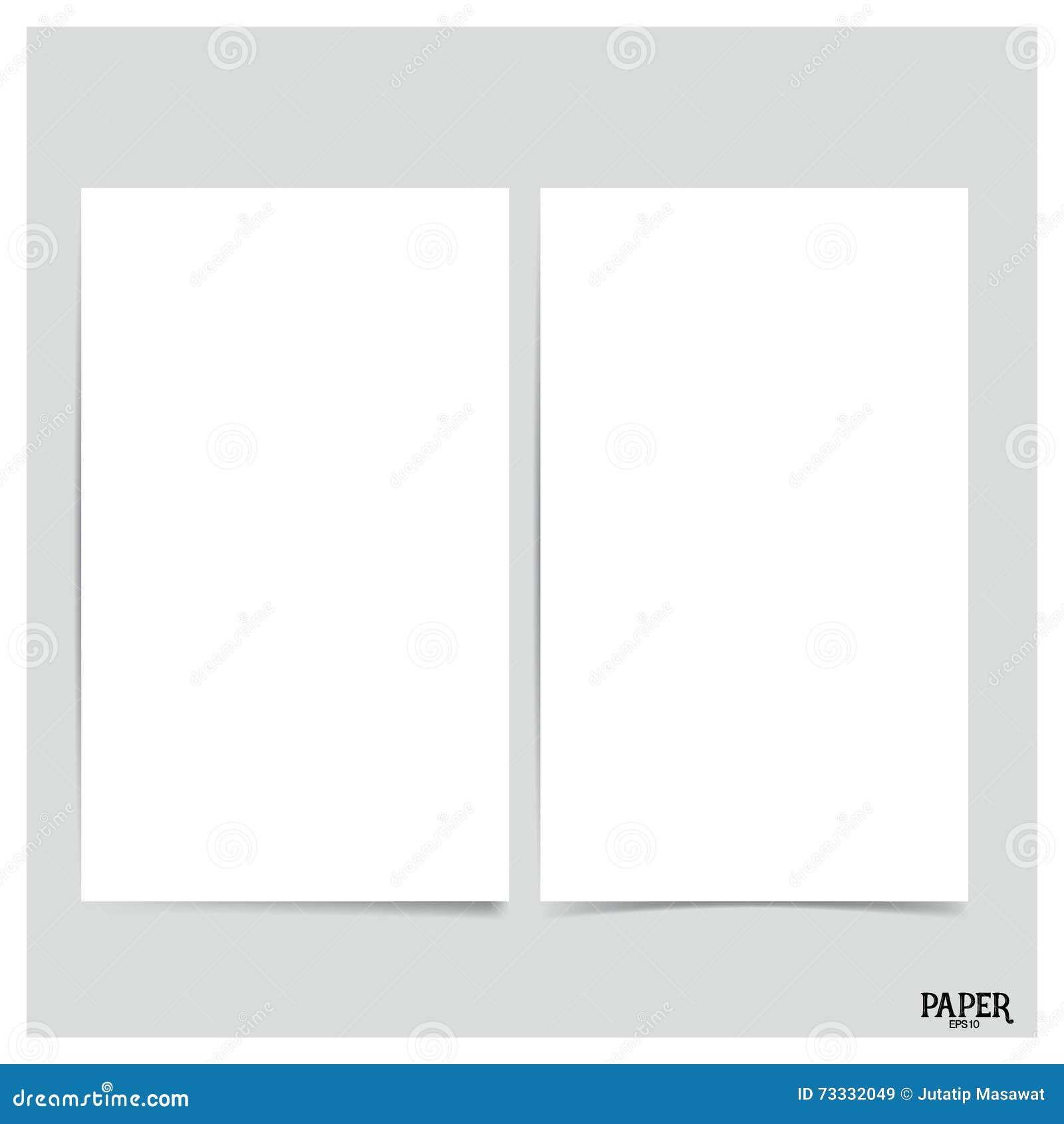 Collection of White Papers, Ready for Your Message. Vector Illus Stock ...