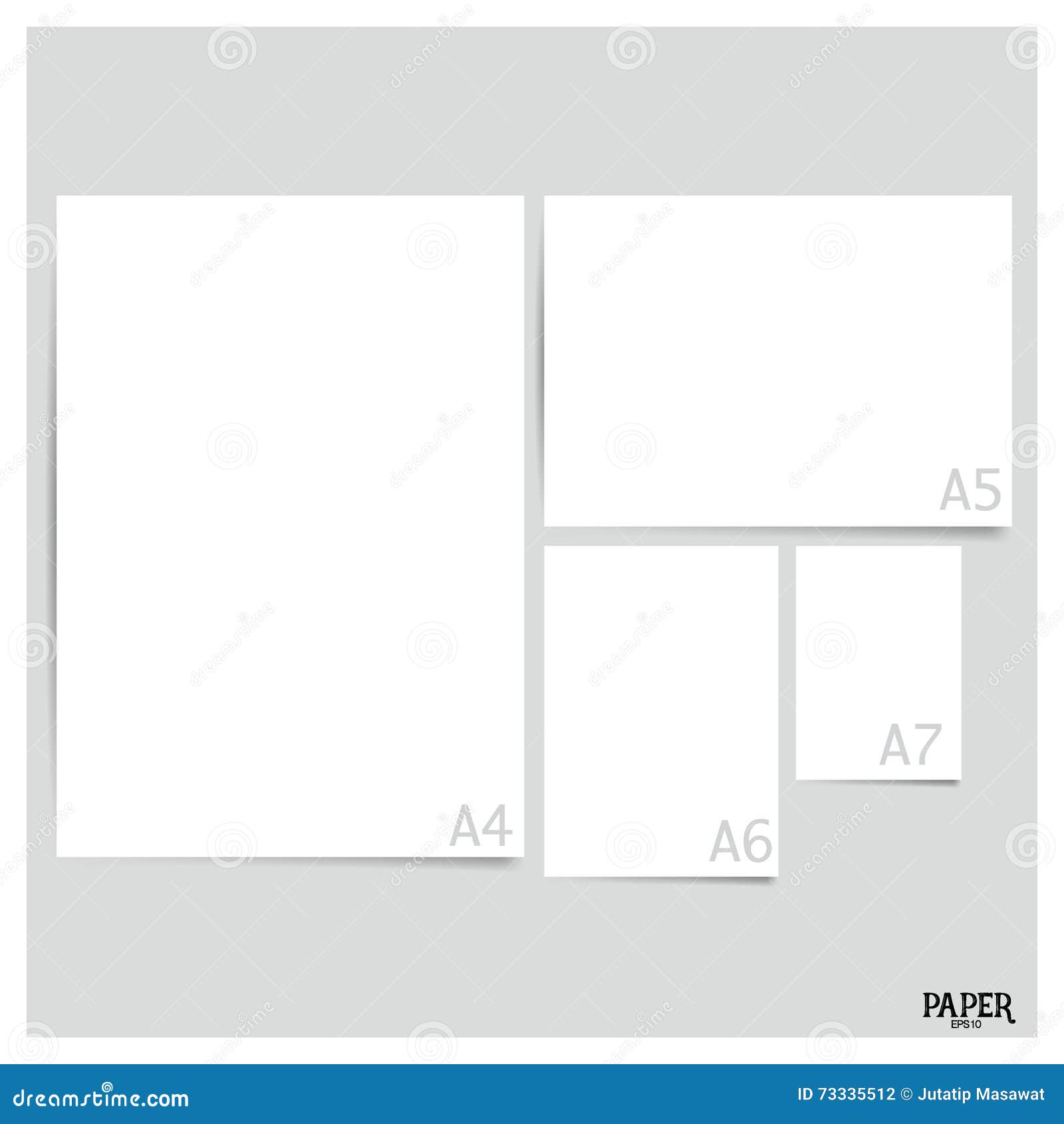 Collection of White Papers, Ready for Your Message. Vector Illus Stock ...