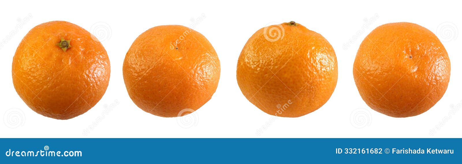 Collection of Whole Tangerine Fruit from Different Angles Isolated. Top ...