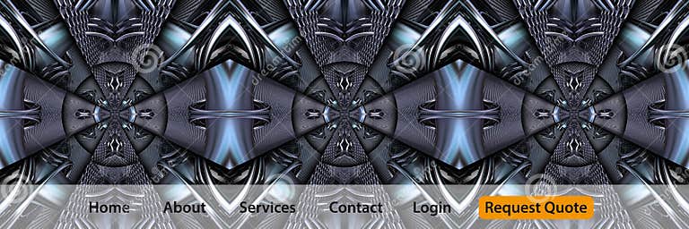 3D Render Collection of Wide Abstract Web Headers Stock Illustration ...