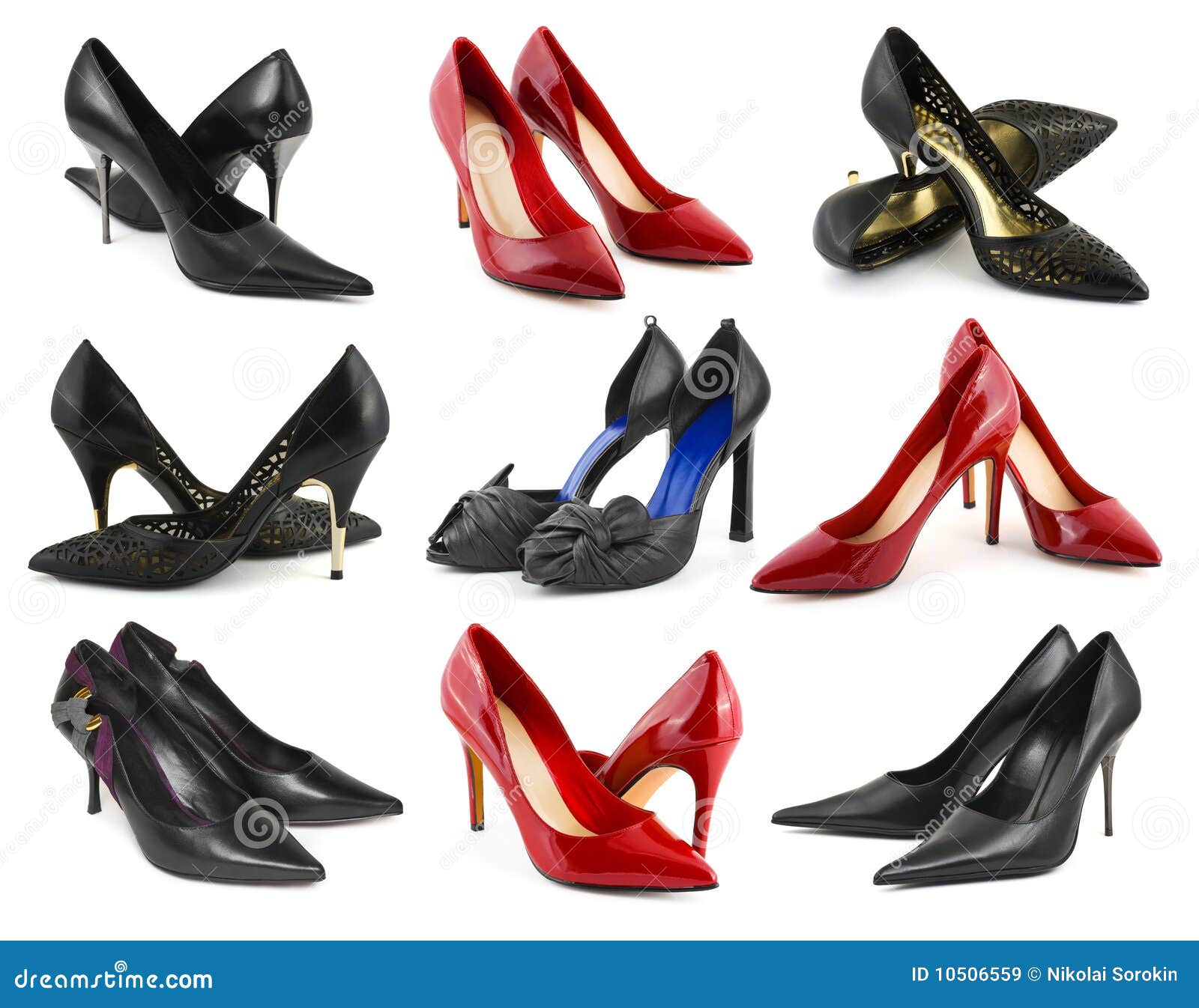 Collection of woman shoes stock image. Image of blue - 10506559