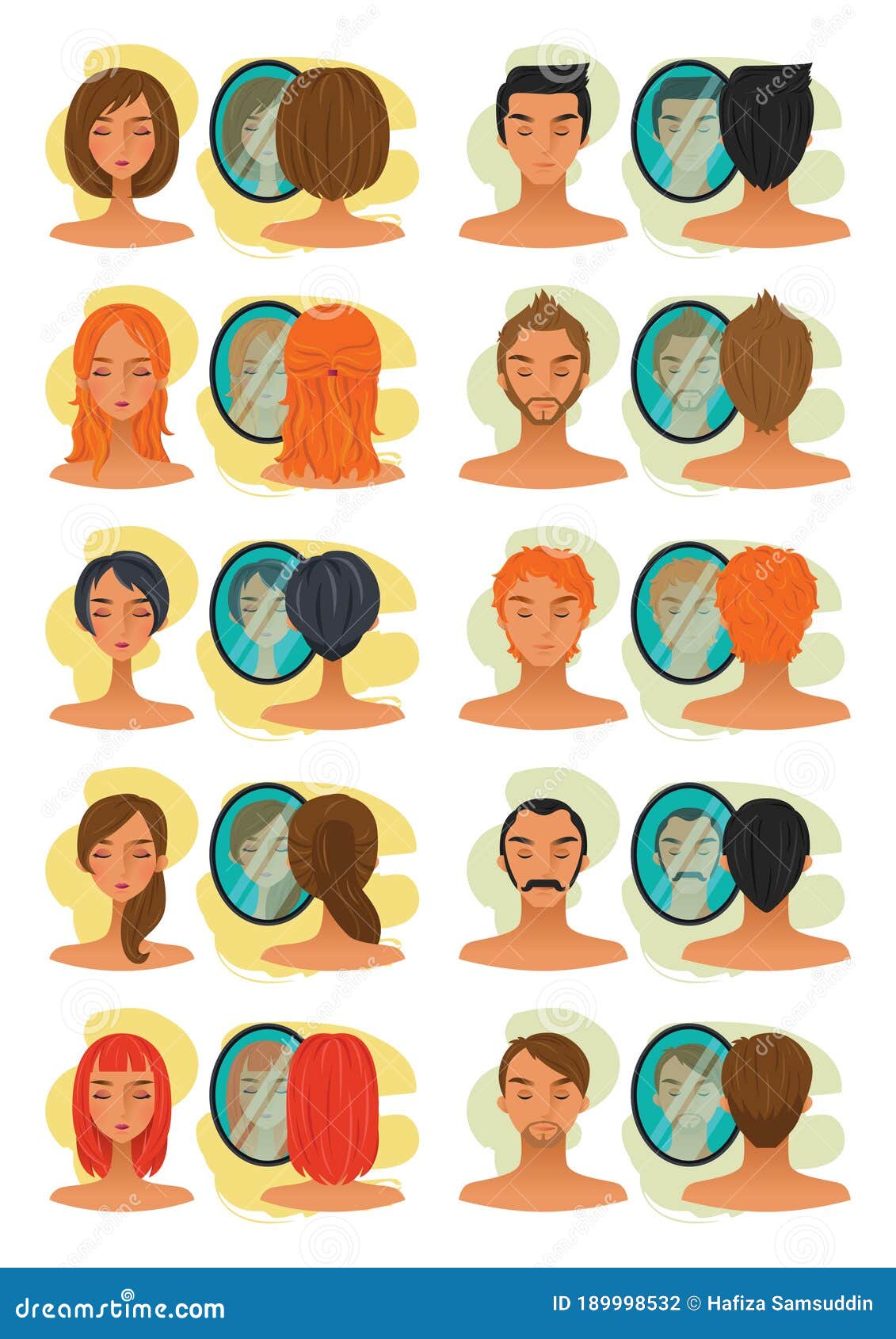 3D Characters With Mirrors Around Him - Self Reflection Concept Royalty ...