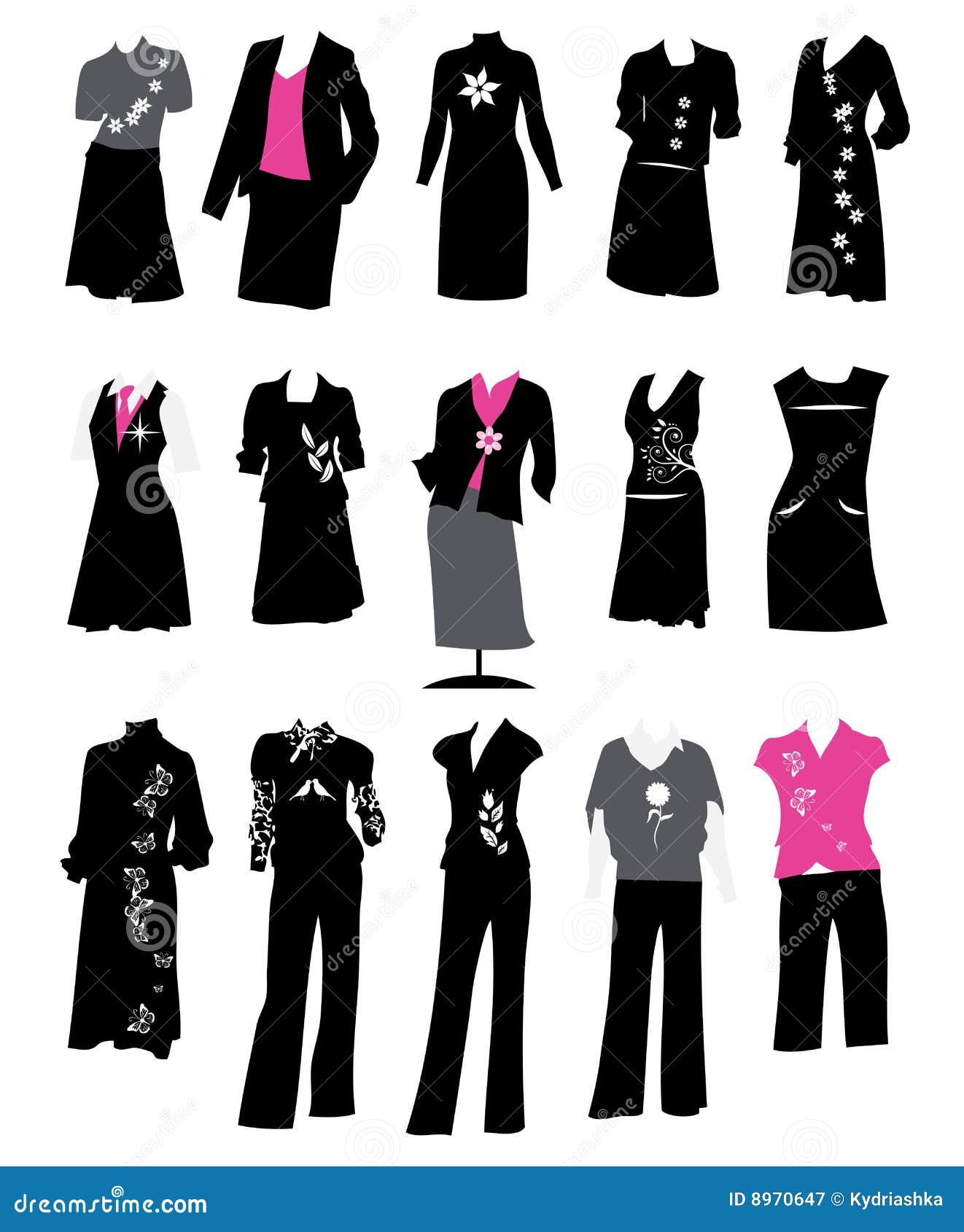 Collection of Women S Business Suits Stock Vector - Illustration of ...