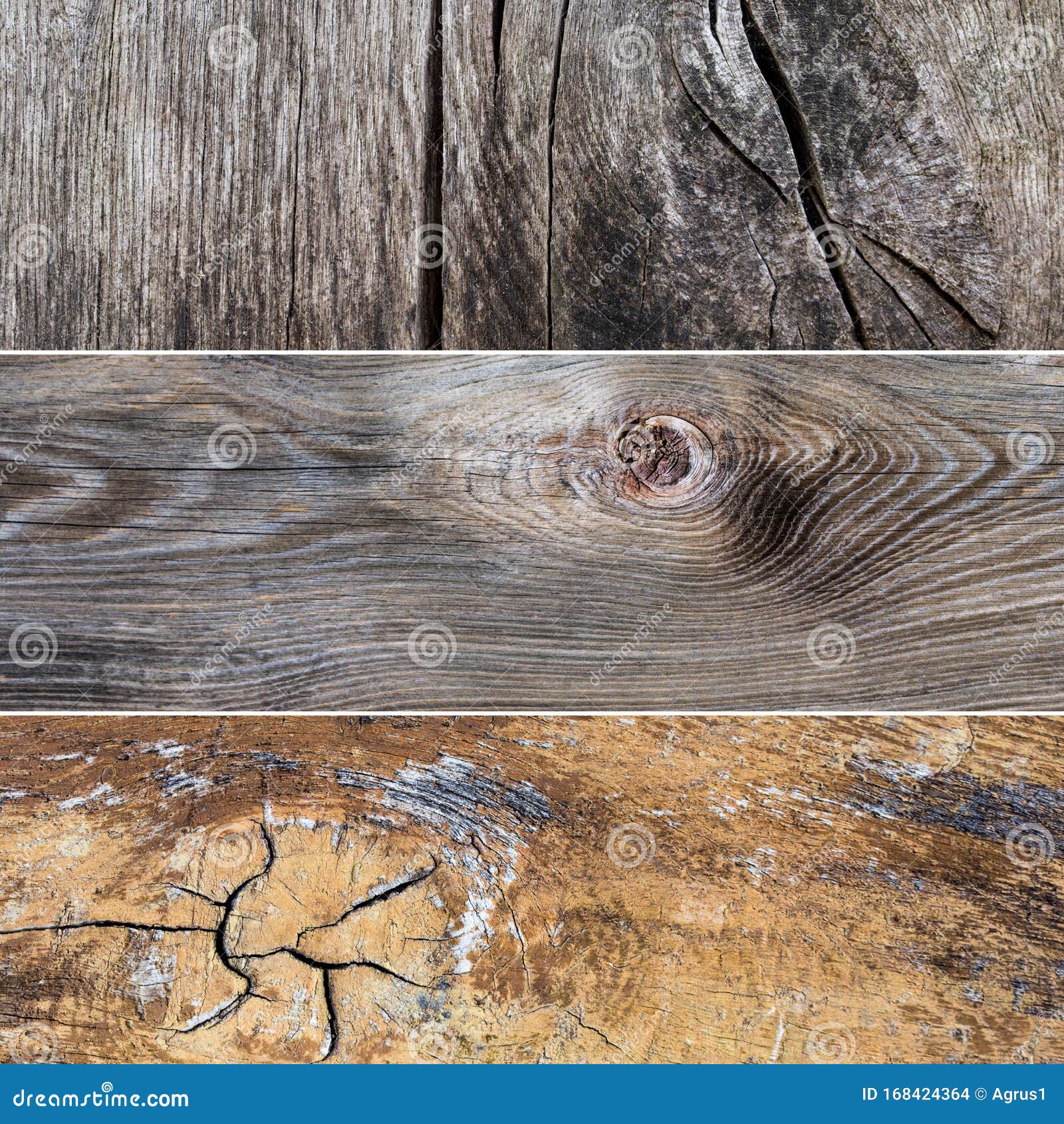 Collection of 3 Wood Texture Backgrounds Stock Photo - Image of wooden ...