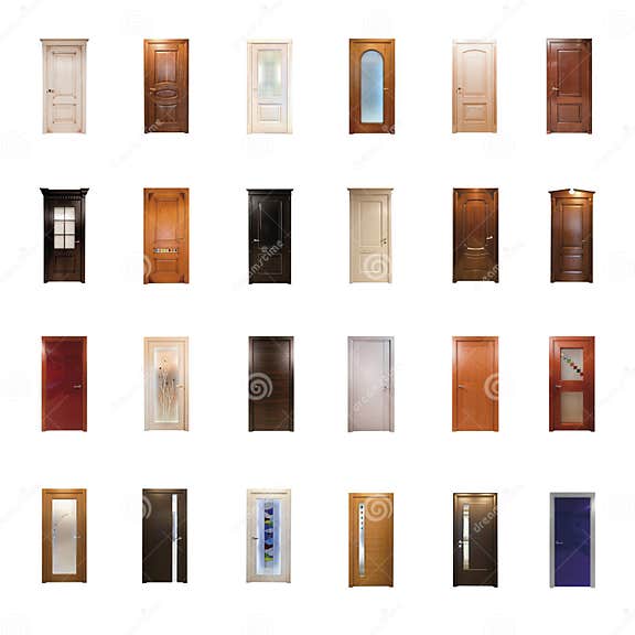 Collection of wooden doors stock photo. Image of color - 28095136