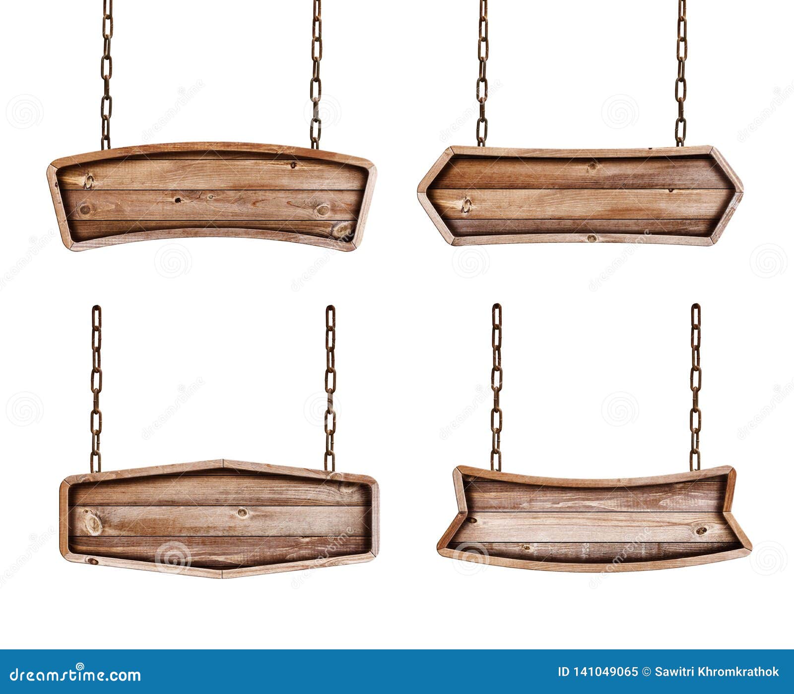 Collection Of Wooden Signs With Chain Royalty-Free Stock Photo ...