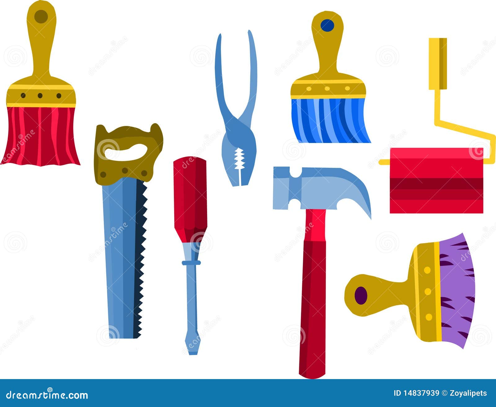 Collection of Work Tools, Illustration -2 Stock Vector - Illustration ...