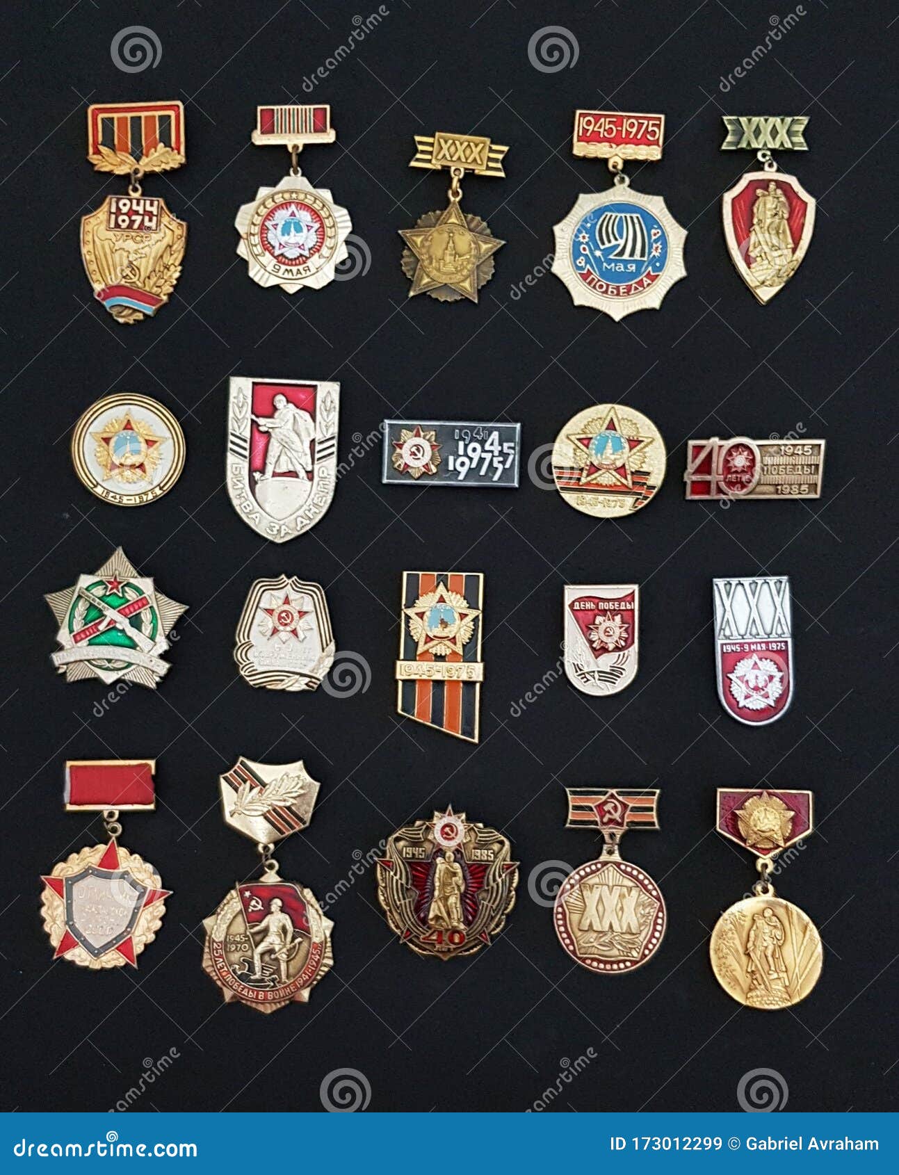 Collection of World War II Soviet Medals Editorial Stock Image - Image ...