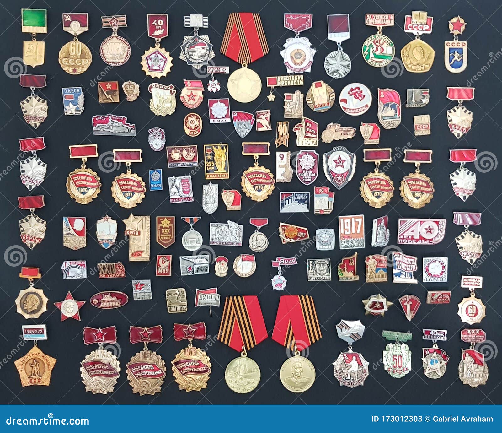 Collection of World War II Soviet Medals Editorial Stock Photo - Image ...
